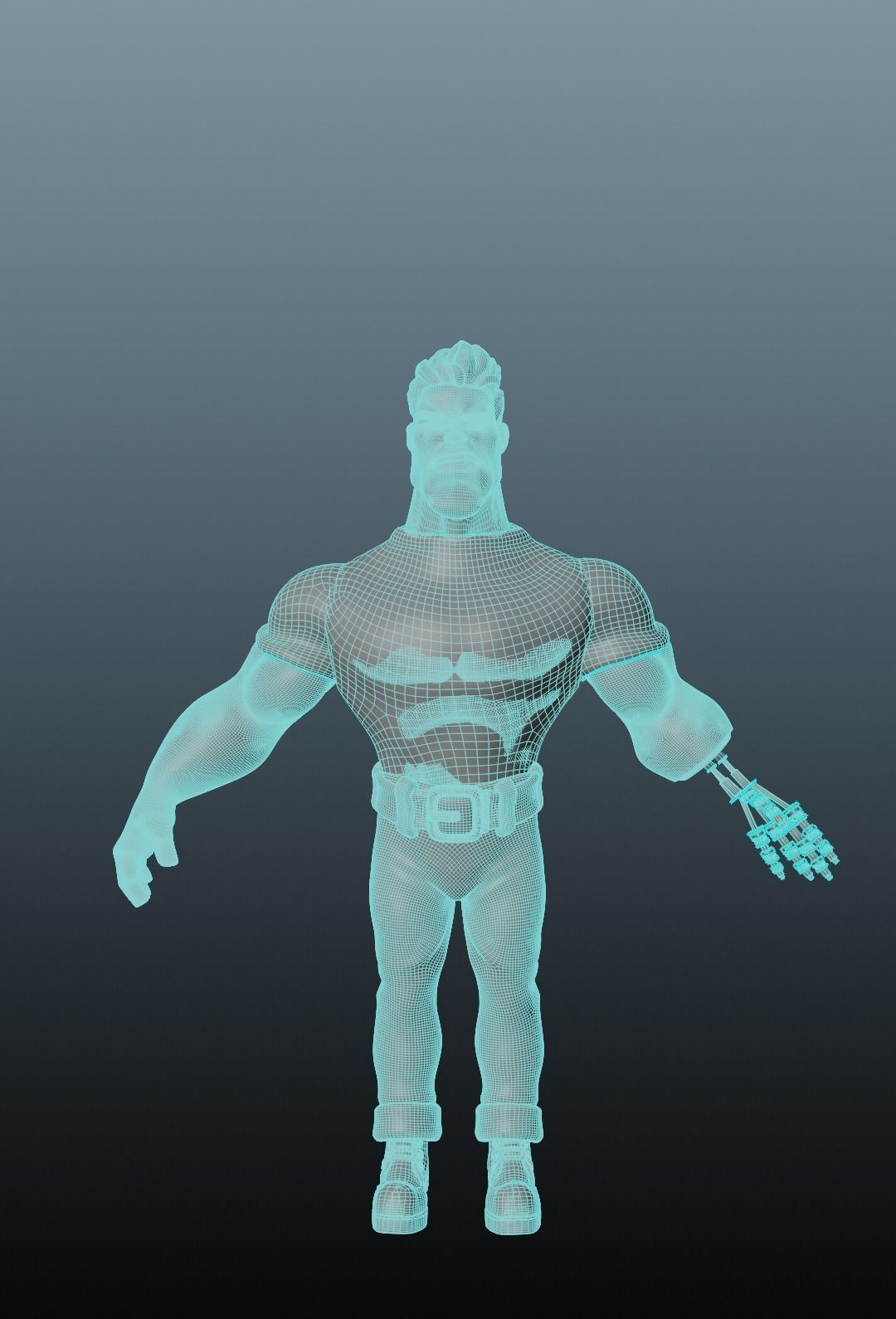 Cartoon Terminator Arnold Schwarzenegger 3D model | CGTrader