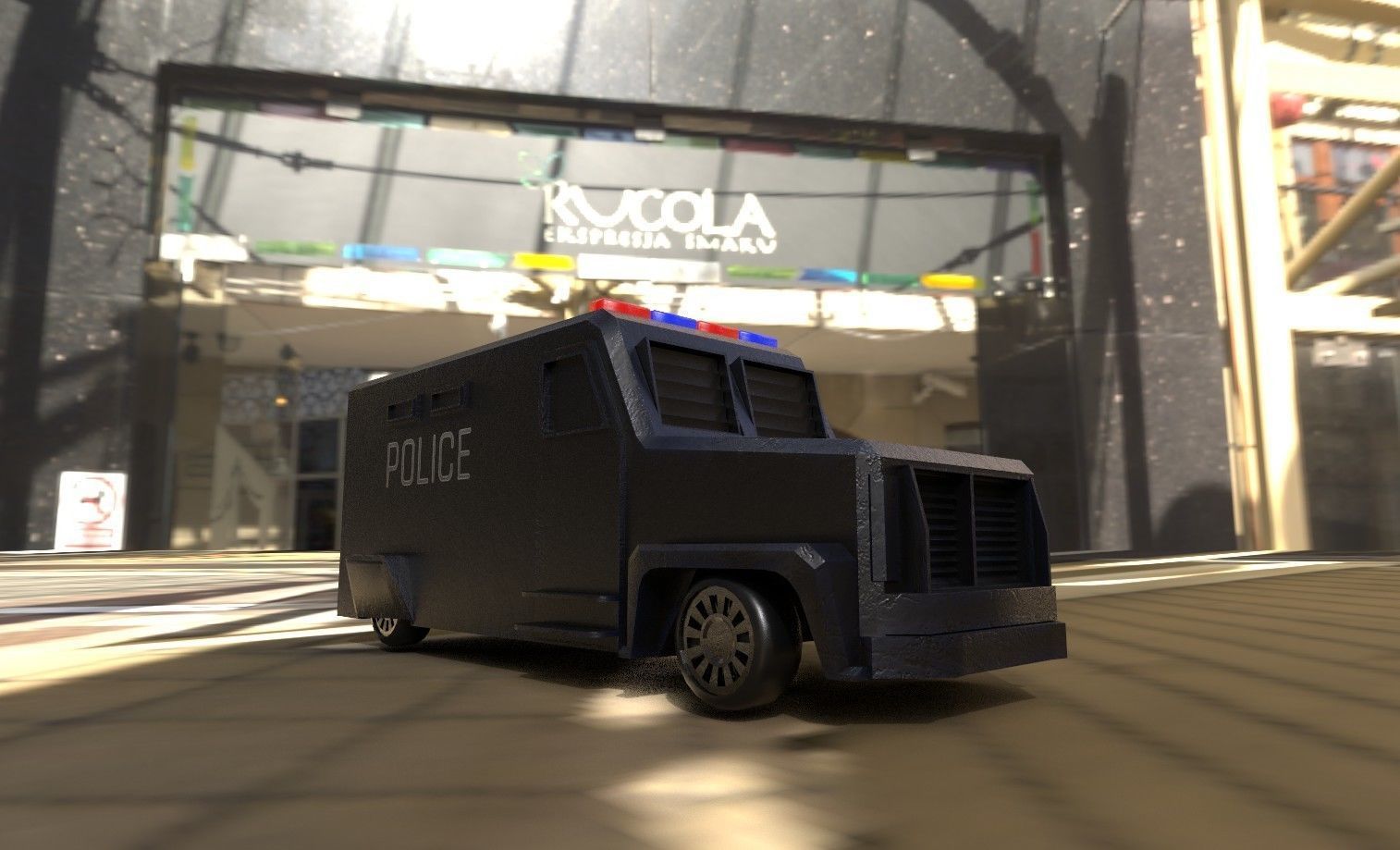 3D model Police Armored Truck SWAT Van 3D Model VR / AR / low-poly ...