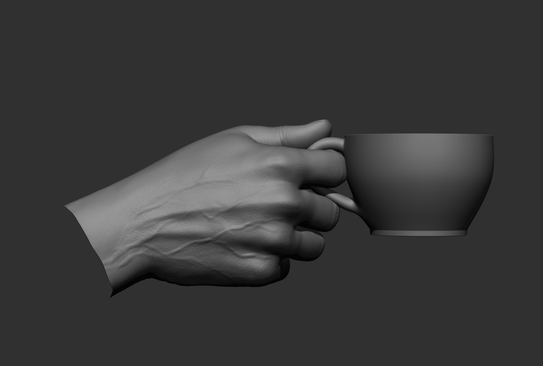 10 male hand poses 3D model | CGTrader