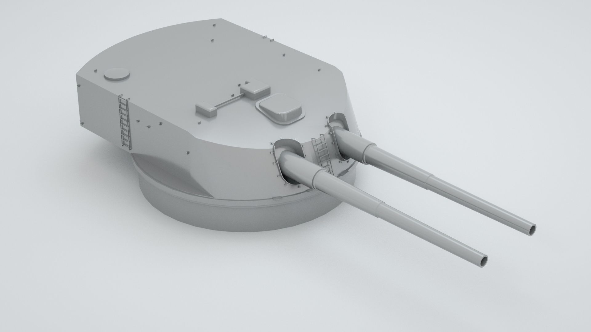 283mm - 11inch SK L - 50 Naval Gun 3D model rigged | CGTrader