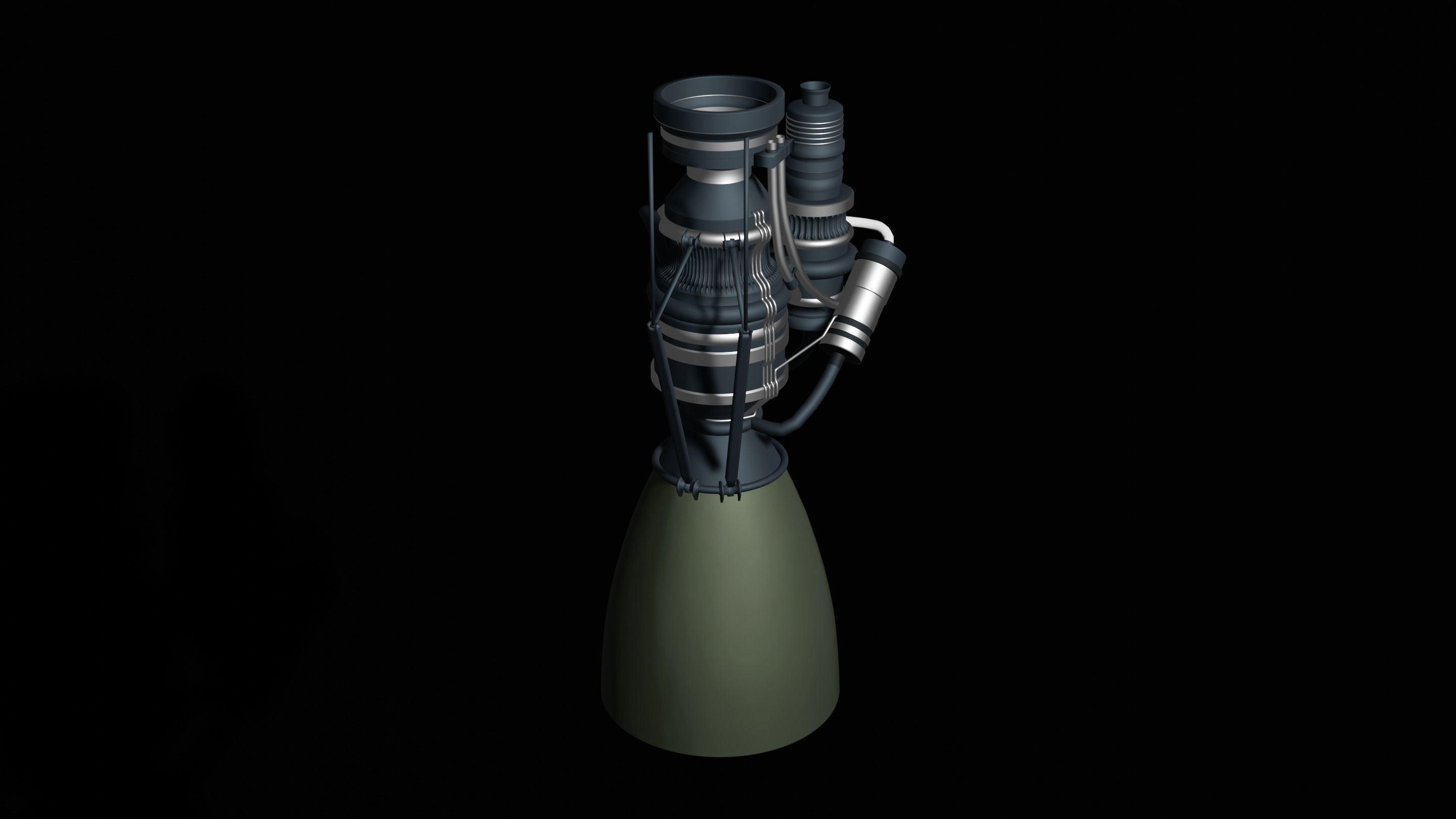 SpaceX Raptor Rocket Engine - Basic 3D model | CGTrader