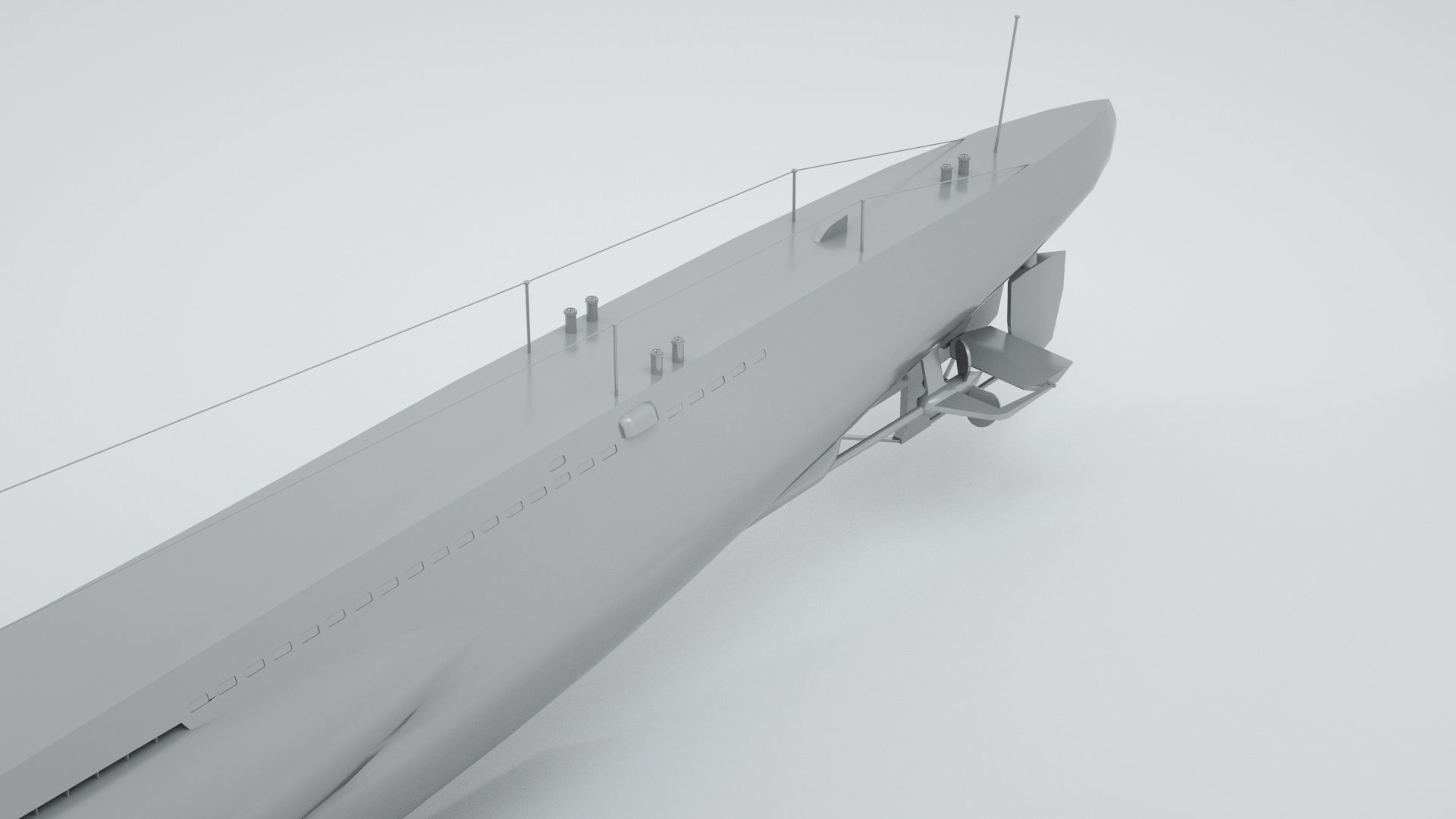 Type VII C German Submarine U-Boat 3D model rigged | CGTrader