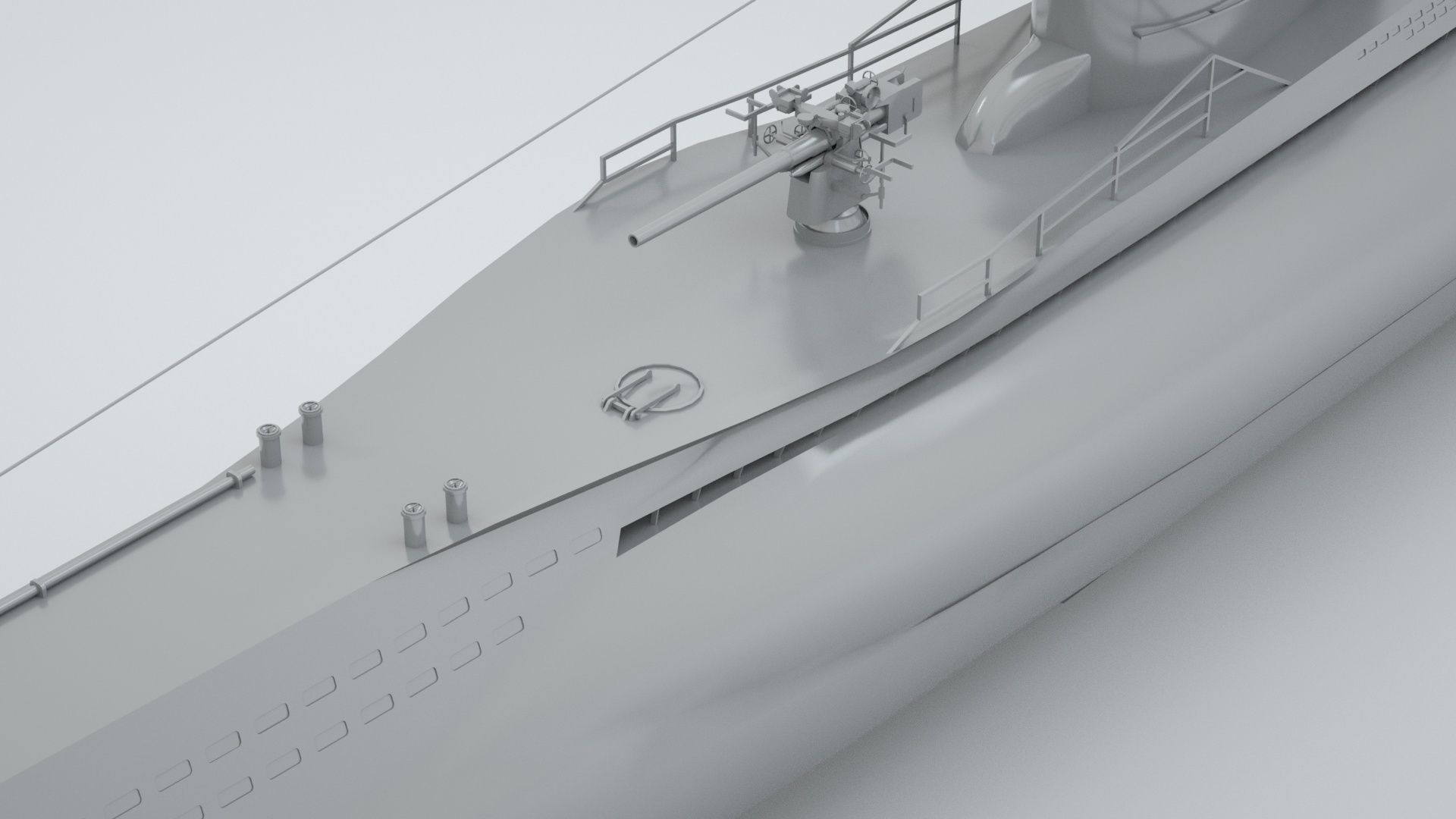 Type VII C German Submarine U-Boat 3D model rigged | CGTrader