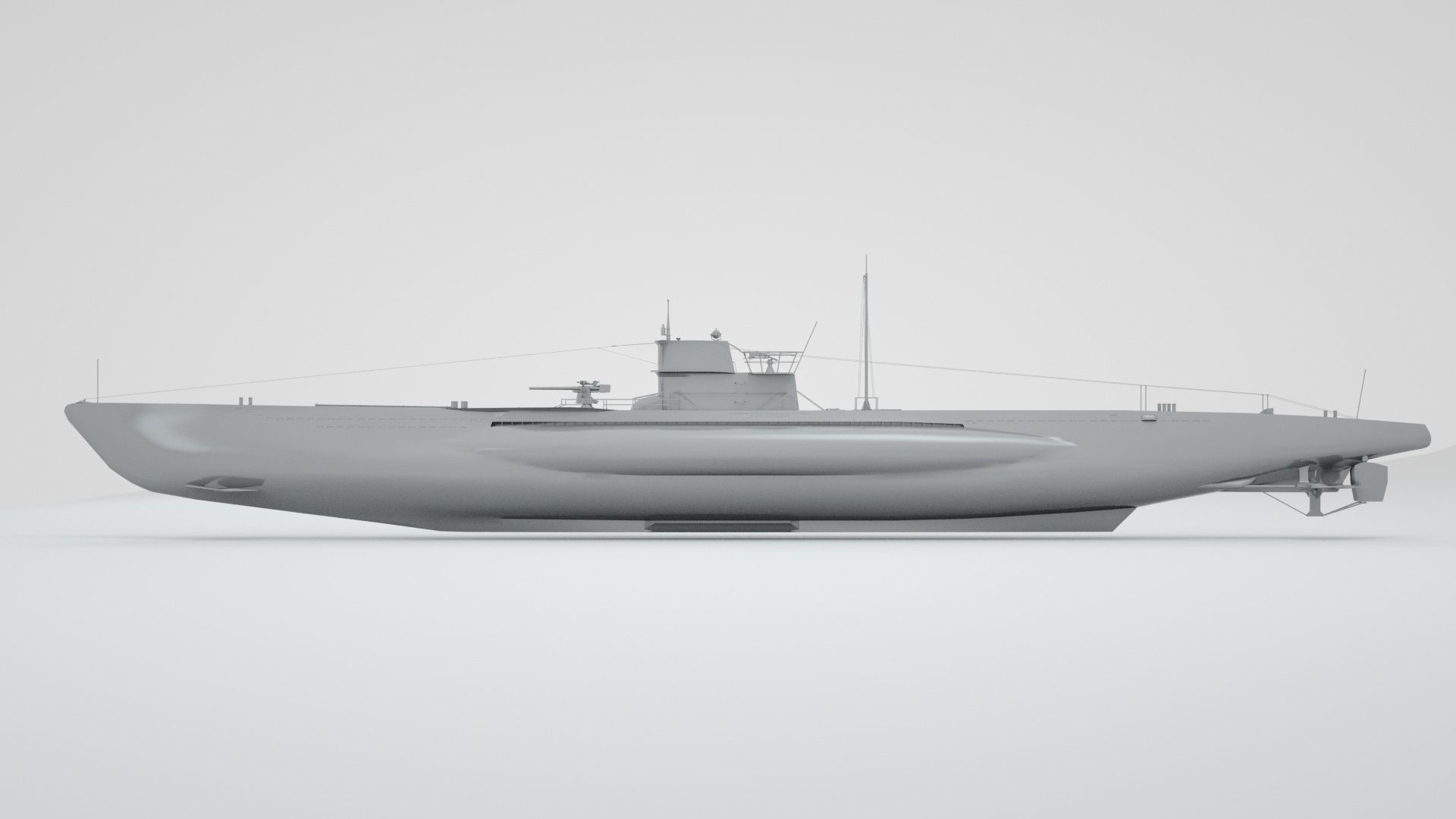 Type VII C German Submarine U-Boat 3D model rigged | CGTrader