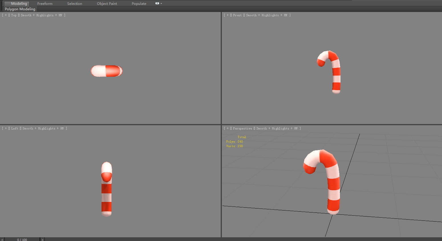 3D model Cartoon christmas cane candy VR / AR / low-poly | CGTrader