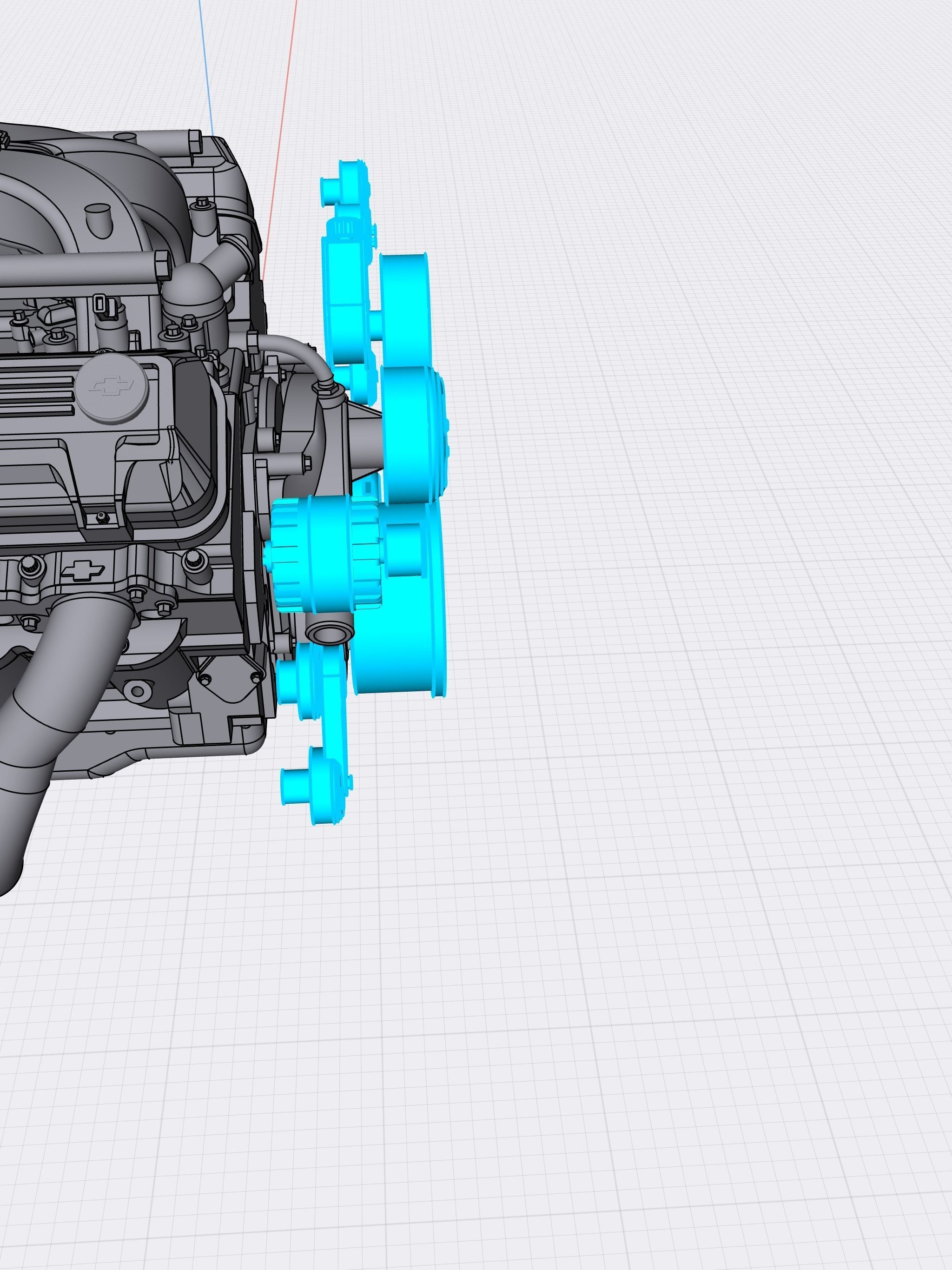 Chev 632 Crate Motor 1000hp with pulleys GM Performance BBC 3D model 3D ...