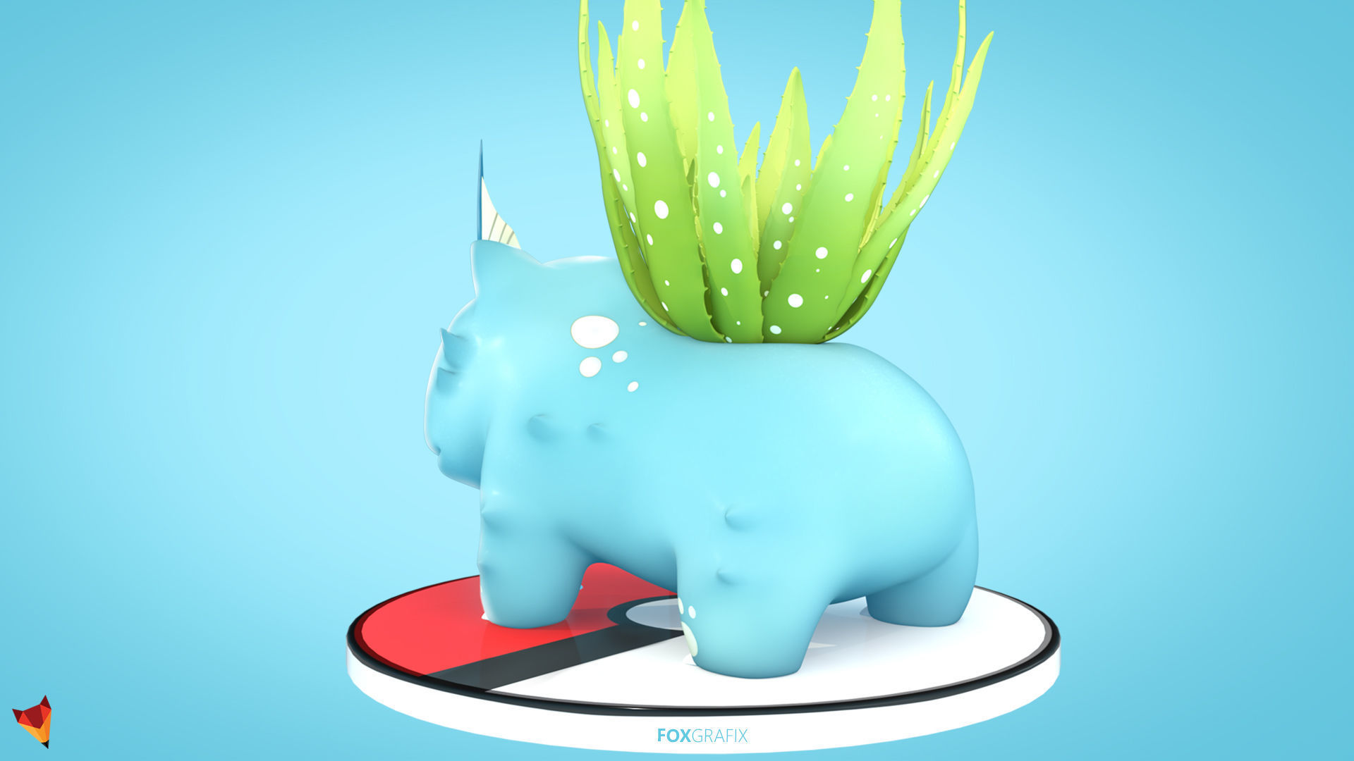 3D model Pokemon Bulbasaur Water Concept VR / AR / low-poly | CGTrader