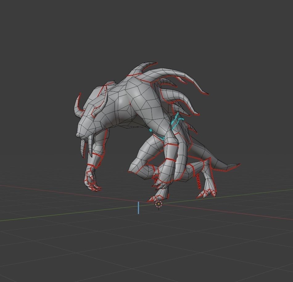 3D model Rat Devil -game ready VR / AR / low-poly rigged animated ...