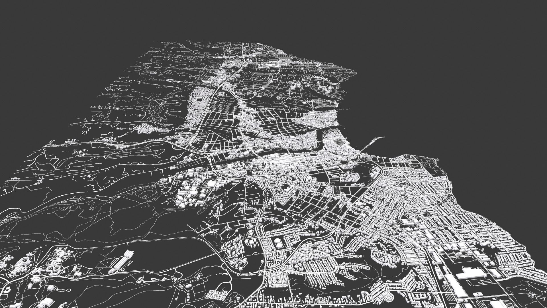 Cityscape Santa Cruz California USA 3D model | CGTrader