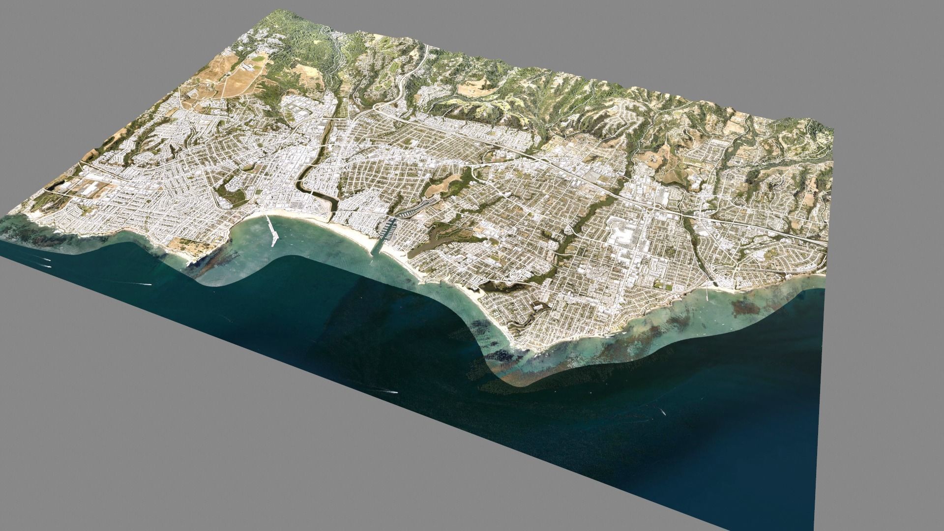 Cityscape Santa Cruz California USA 3D model | CGTrader