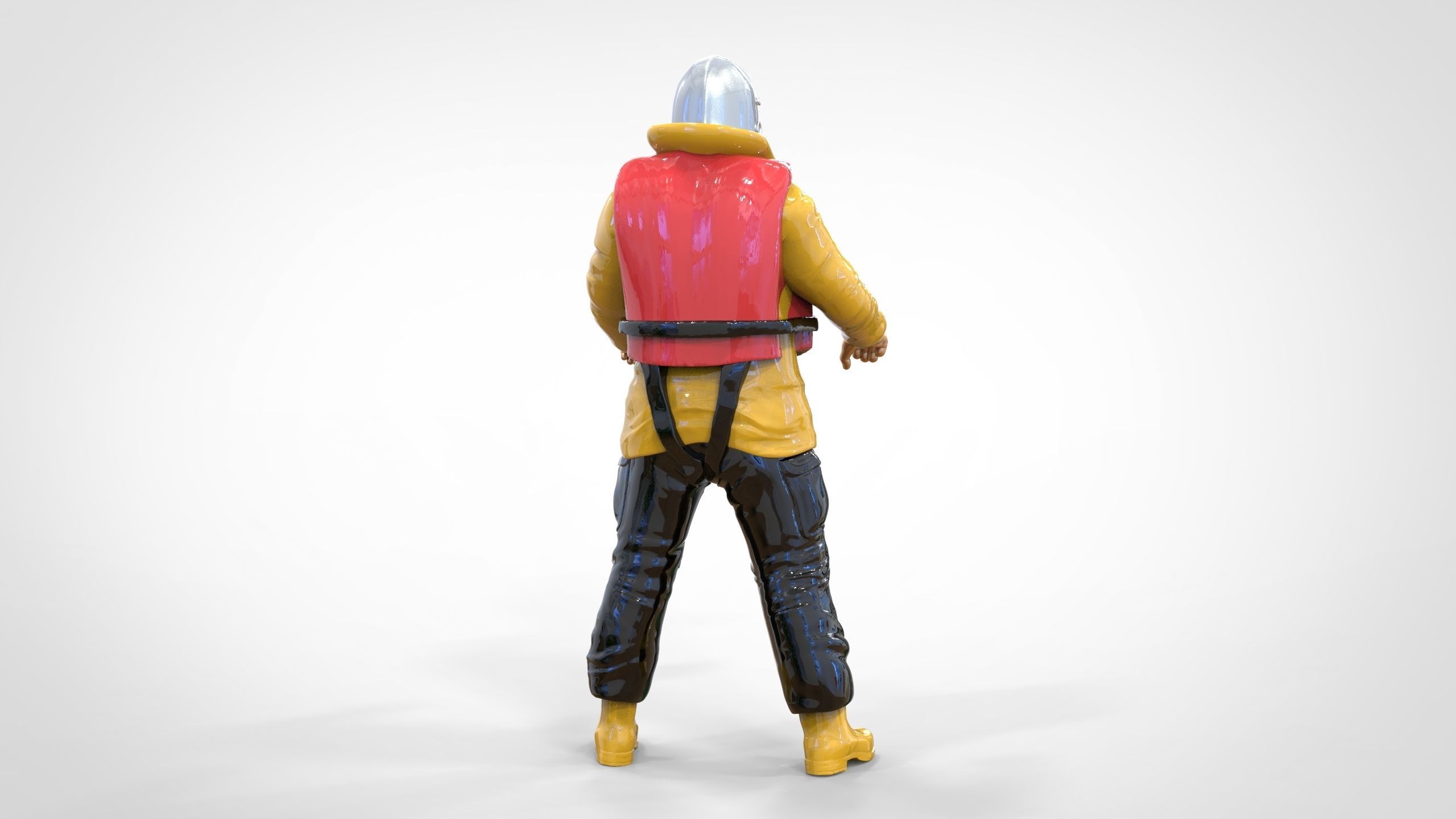 N10 Captain Royal National Lifeboat Institution RNLI Rescue crew 3D ...