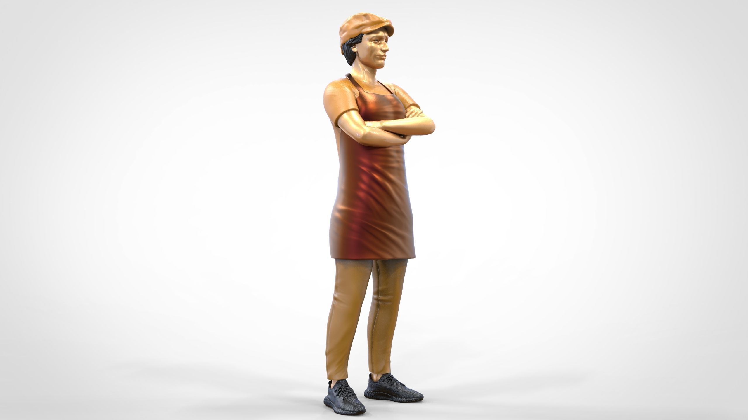 N1 Salesperson or Shopkeeper or baker 3D model 3D printable | CGTrader