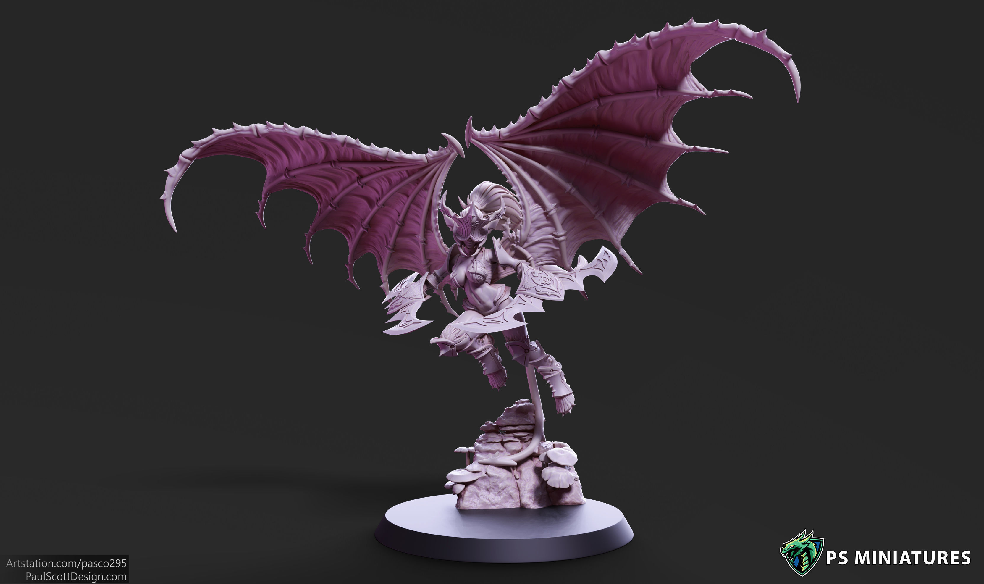 Drow Demonic Valkyrie Pose 3 - Includes Pinup Variant 3D model 3D ...