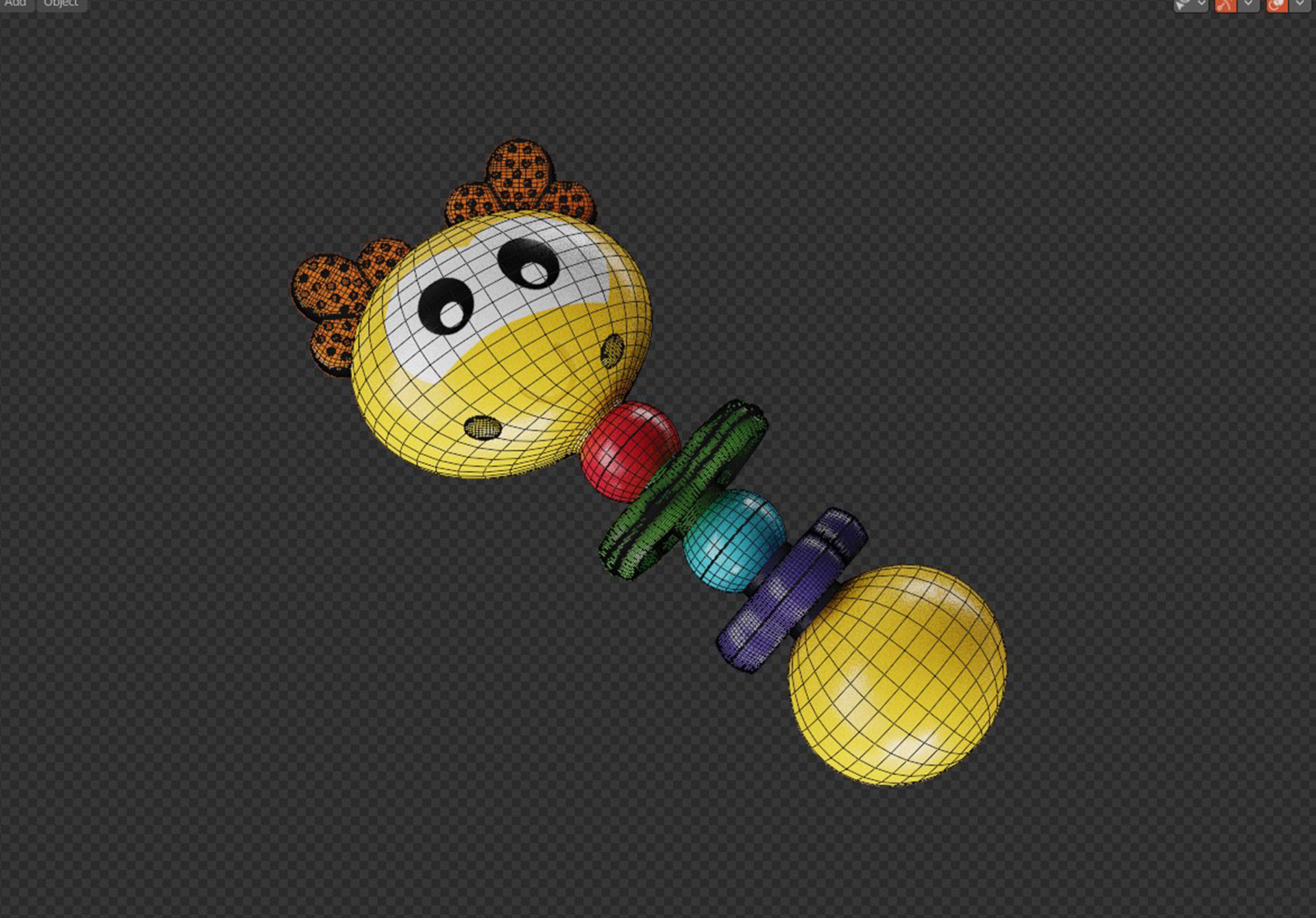 Baby Rattle 01 3D model | CGTrader