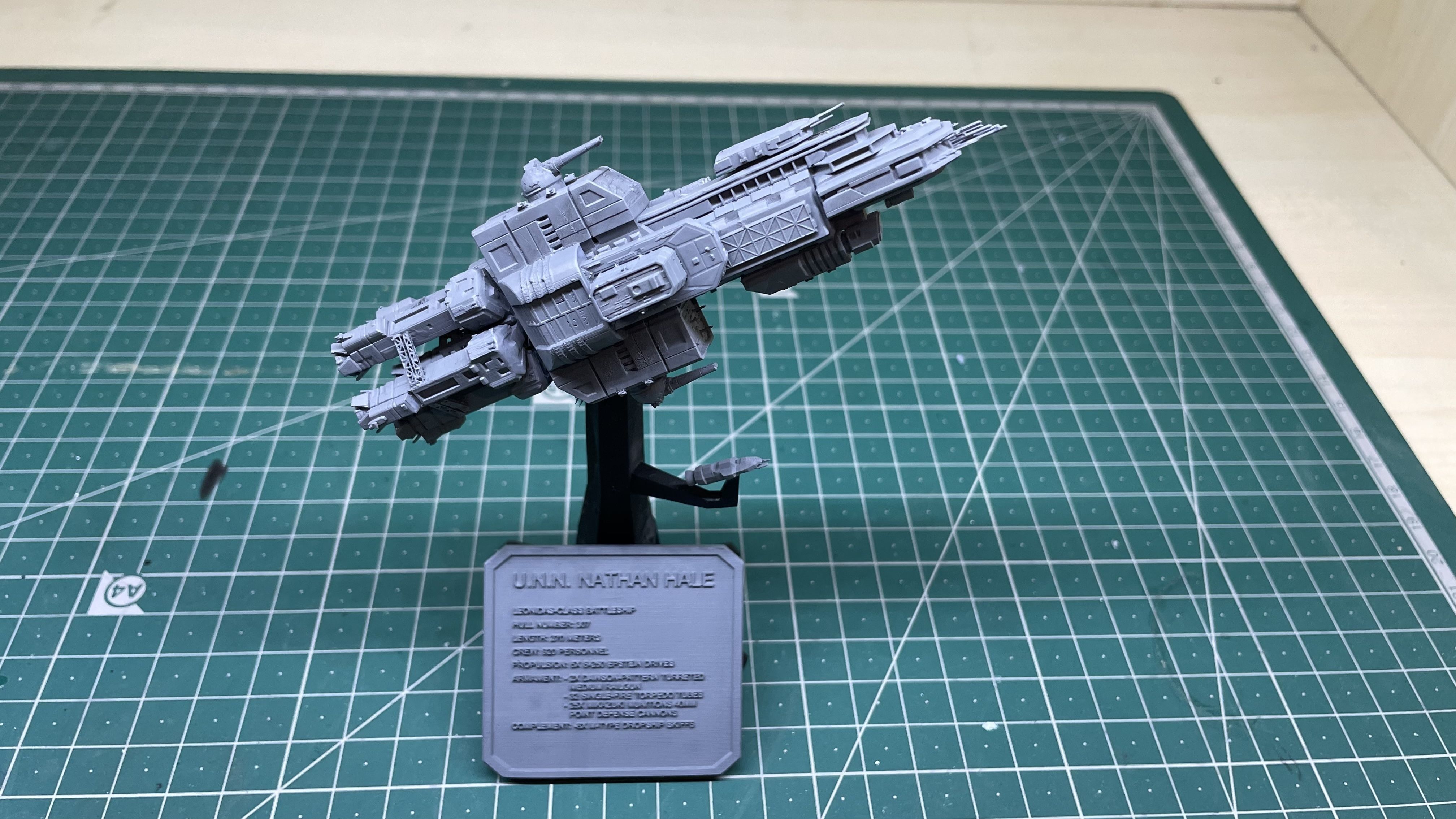 Expanse UNN Nathan Hale Leonidas-Class Battleship 3D model 3D printable ...