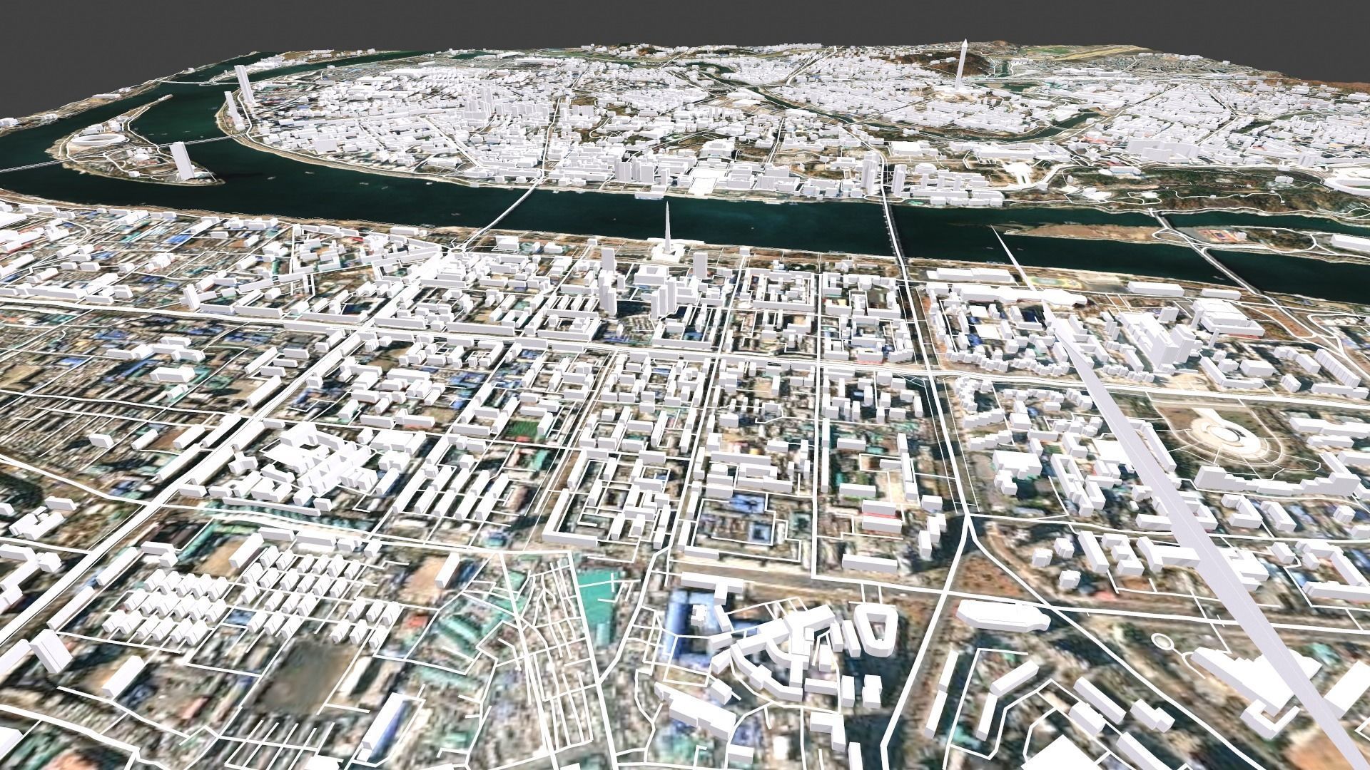 Cityscape Pyongyang Democratic Peoples Republic of Korea 3D model ...