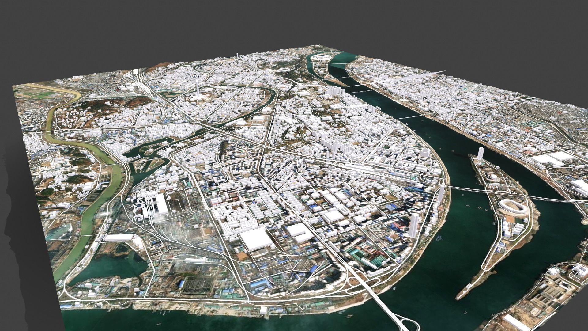 Cityscape Pyongyang Democratic Peoples Republic of Korea 3D model ...