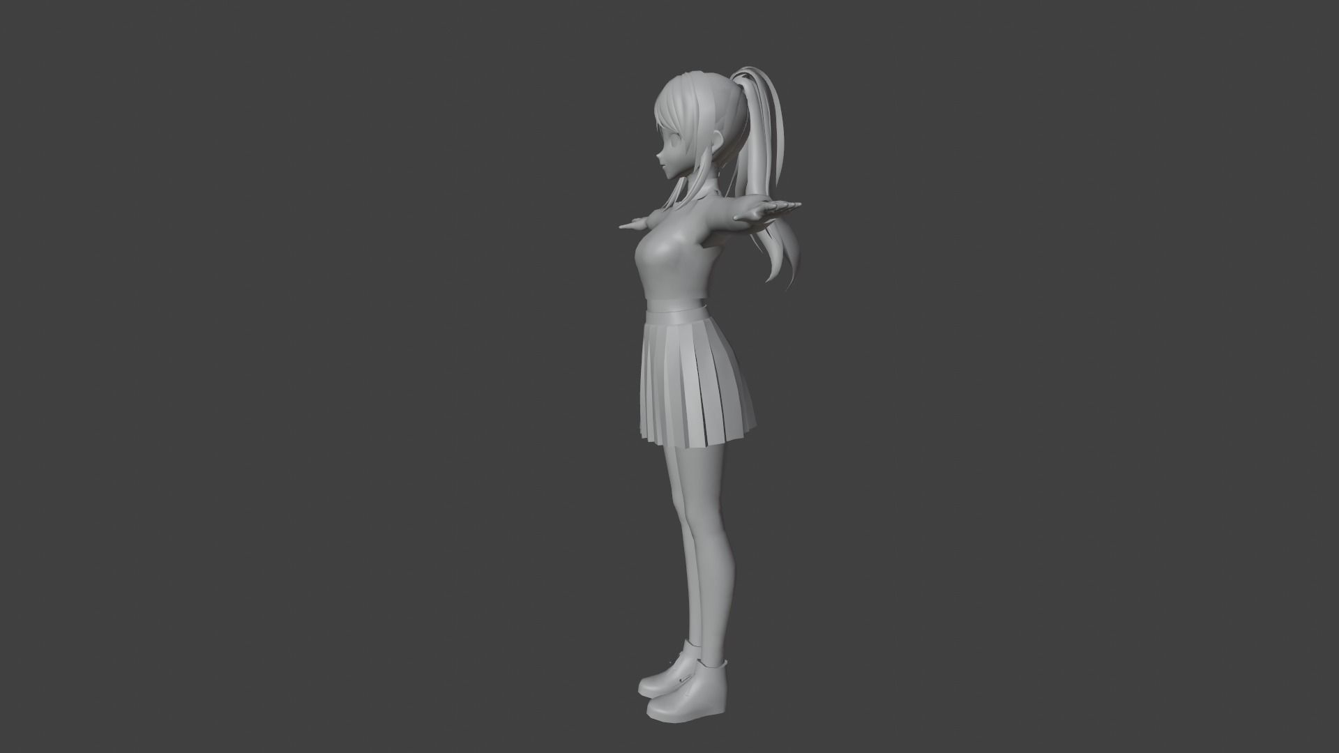 3D model cute anime girl character - Azumi VR / AR / low-poly | CGTrader