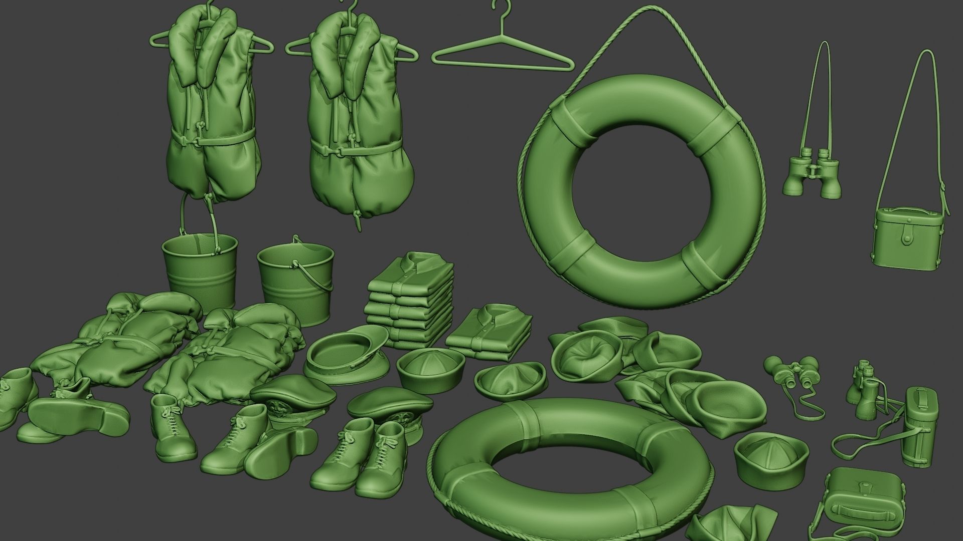Ww2 US Naval Objects Pack1 3D model 3D printable | CGTrader