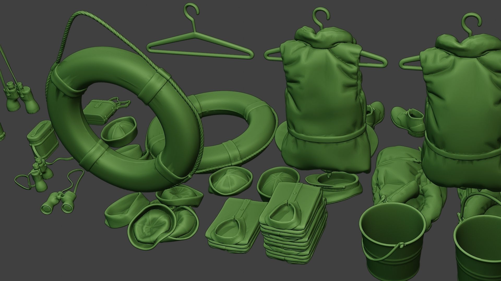 Ww2 US Naval Objects Pack1 3D model 3D printable | CGTrader