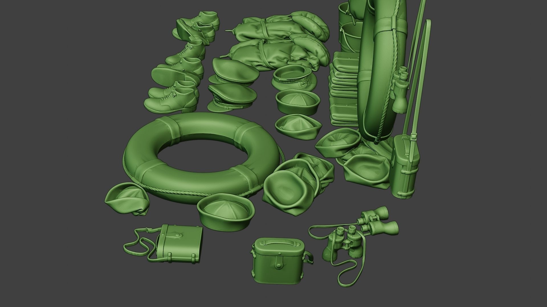 Ww2 US Naval Objects Pack1 3D model 3D printable | CGTrader