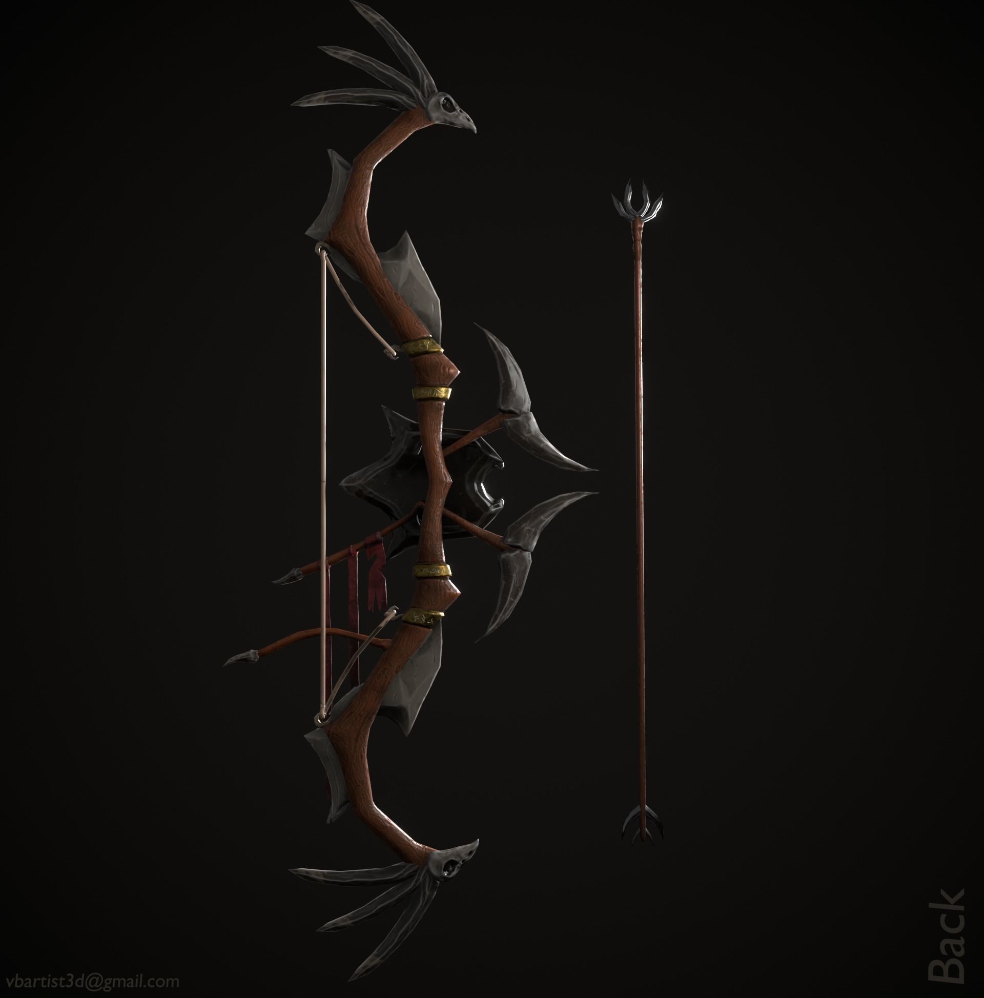 3D model Bow of vow crow VR / AR / low-poly | CGTrader