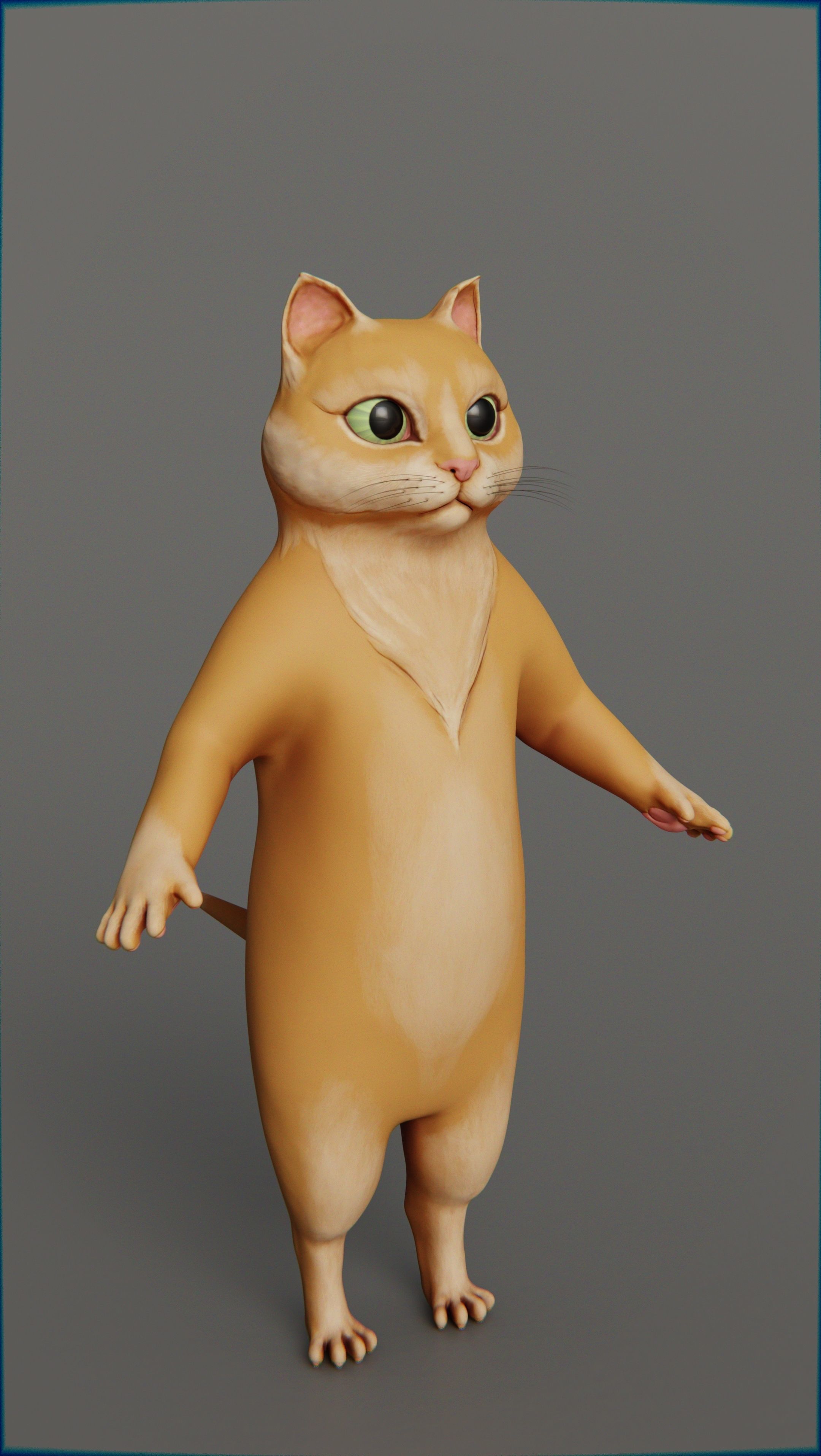 3D model Cartoon cat VR / AR / low-poly | CGTrader