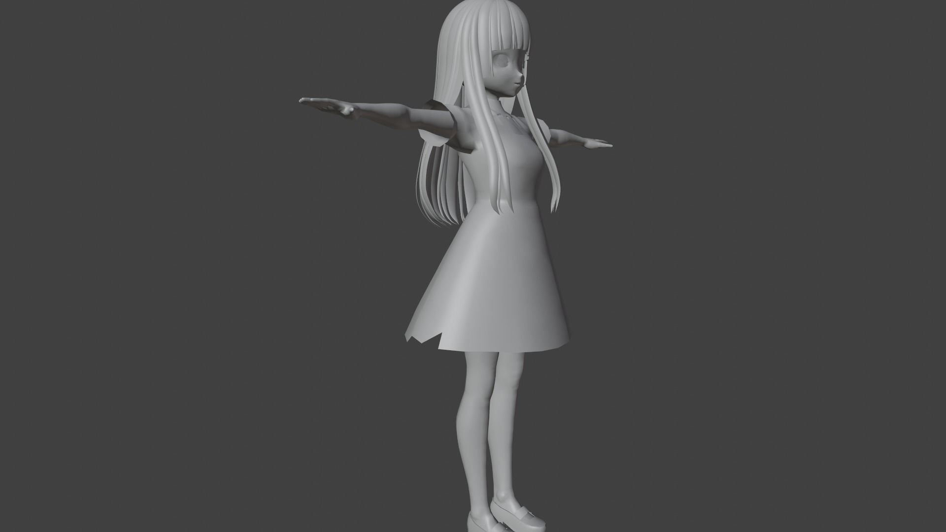 3D model cute anime girl character - Ena VR / AR / low-poly | CGTrader