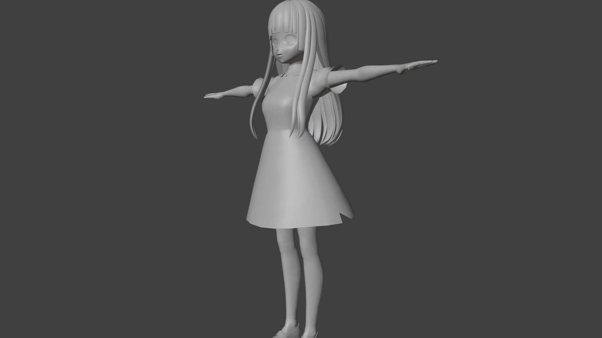 3D model cute anime girl character - Ena VR / AR / low-poly | CGTrader