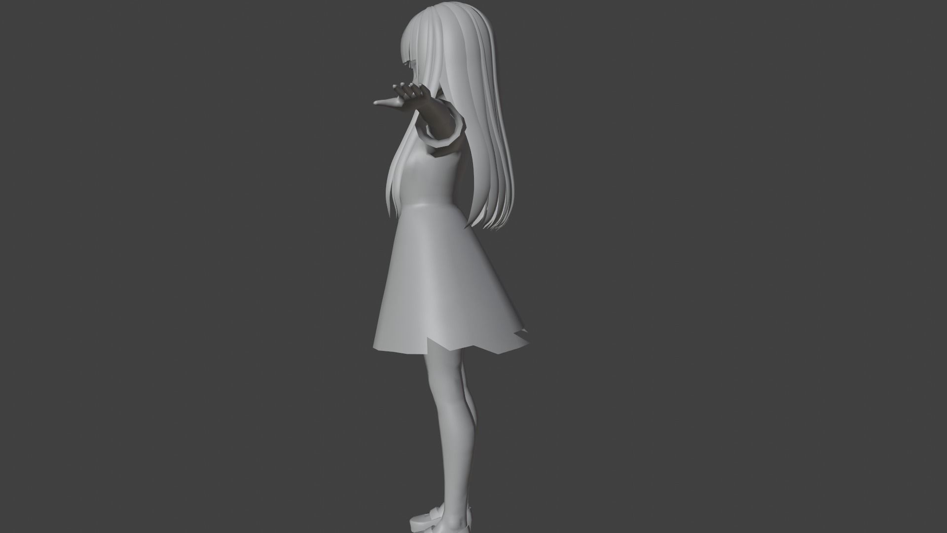 3D model cute anime girl character - Ena VR / AR / low-poly | CGTrader