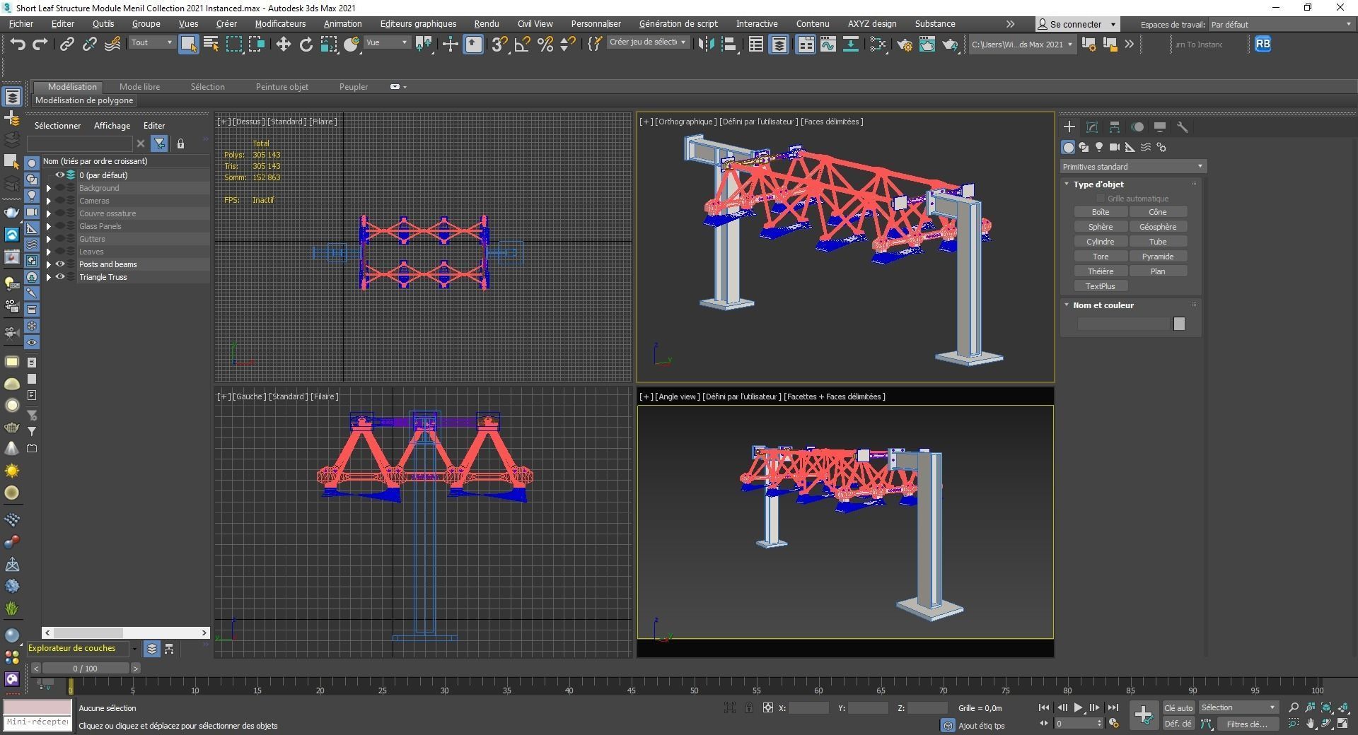 Menil Collection Structure Details Module free 3D model | CGTrader