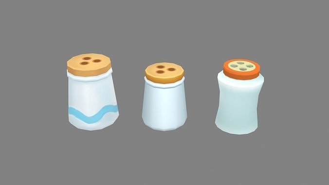3D model Cartoon seasoning bottles VR / AR / low-poly | CGTrader