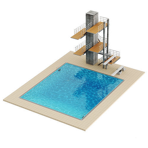 Diving Pool 3D model | CGTrader