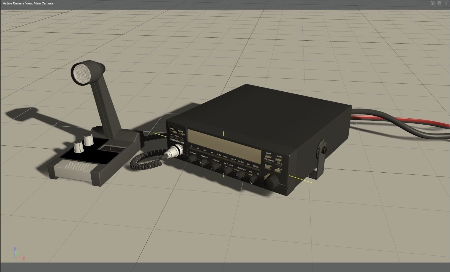 President George CB Radio 3D model rigged | CGTrader