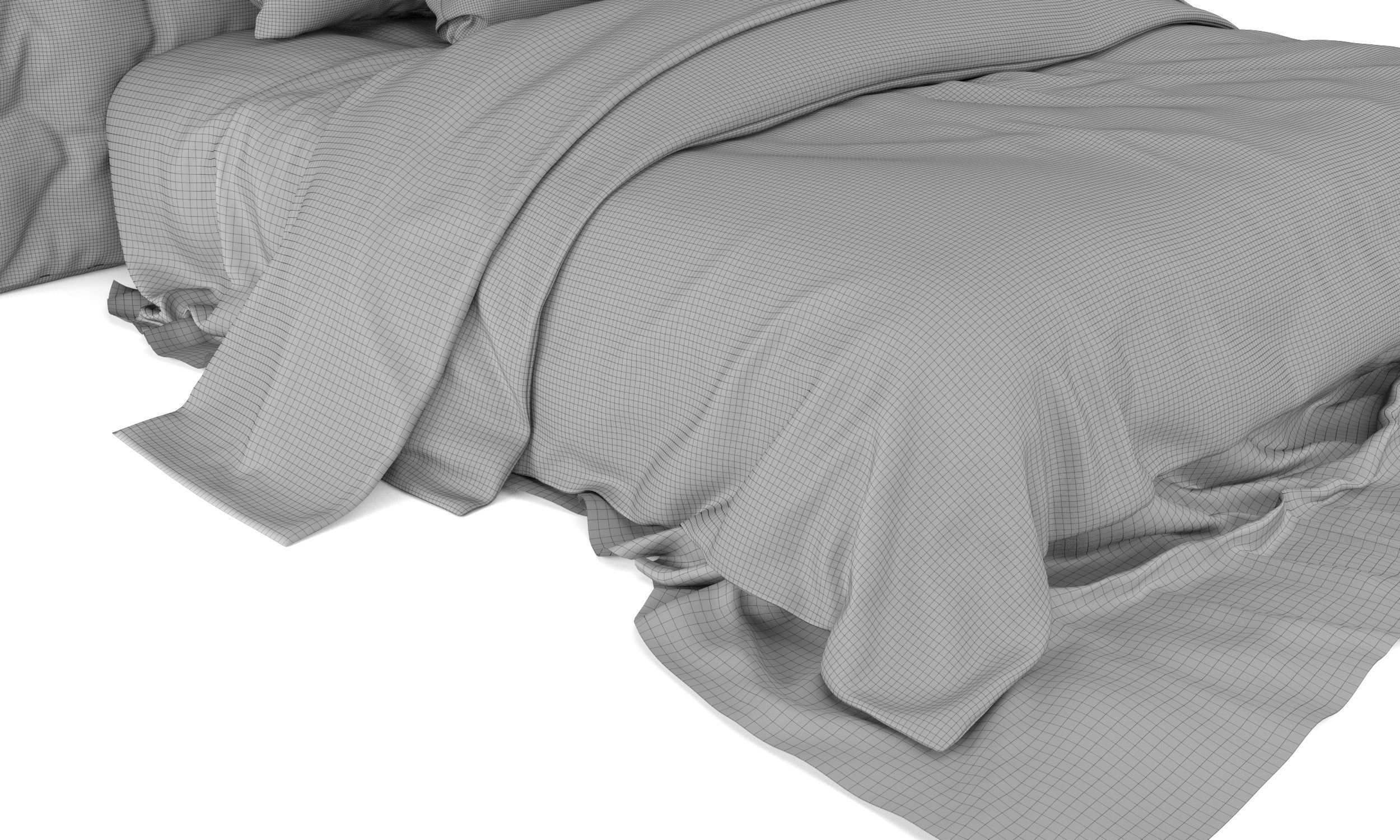 Adairs bed free 3D model | CGTrader