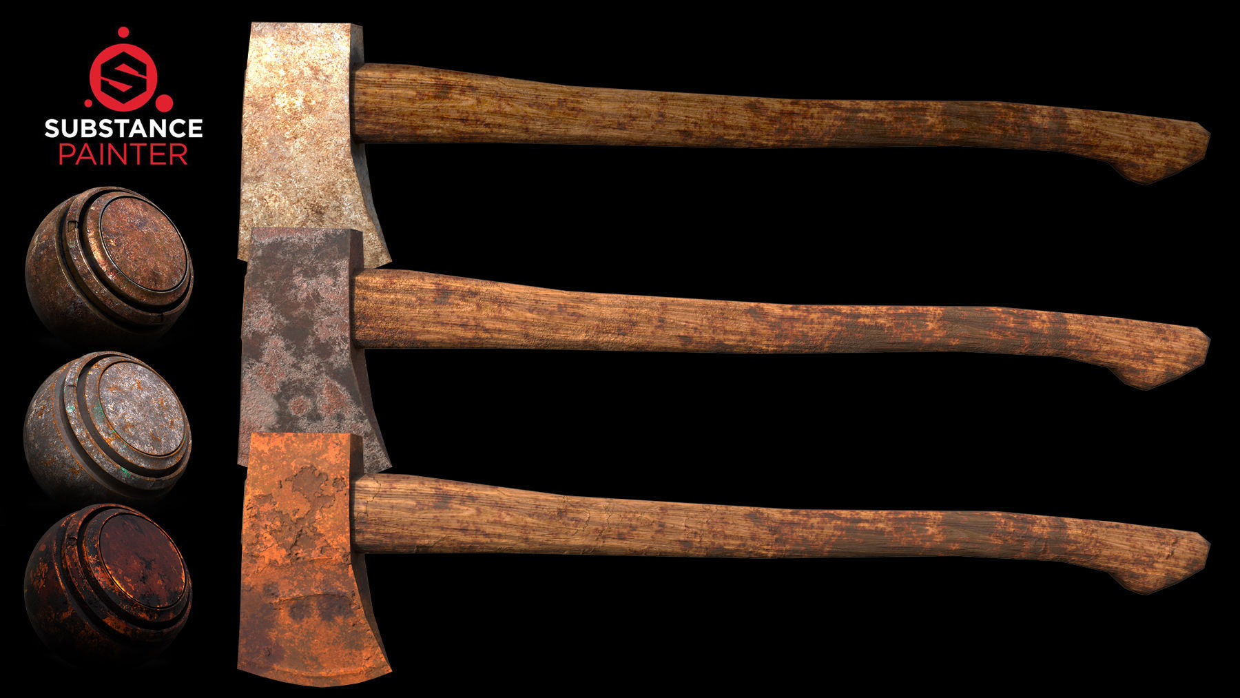 3D model Reality Rust Metal Smart Material - Axe Model - Pbr 8k Texture ...
