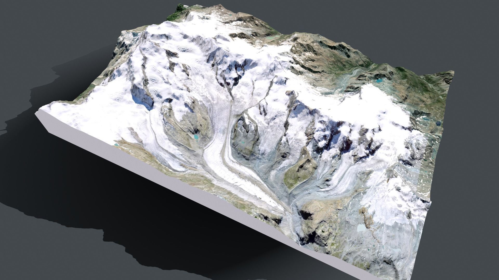 Mountain landscape Gorner Glacier 3D model | CGTrader