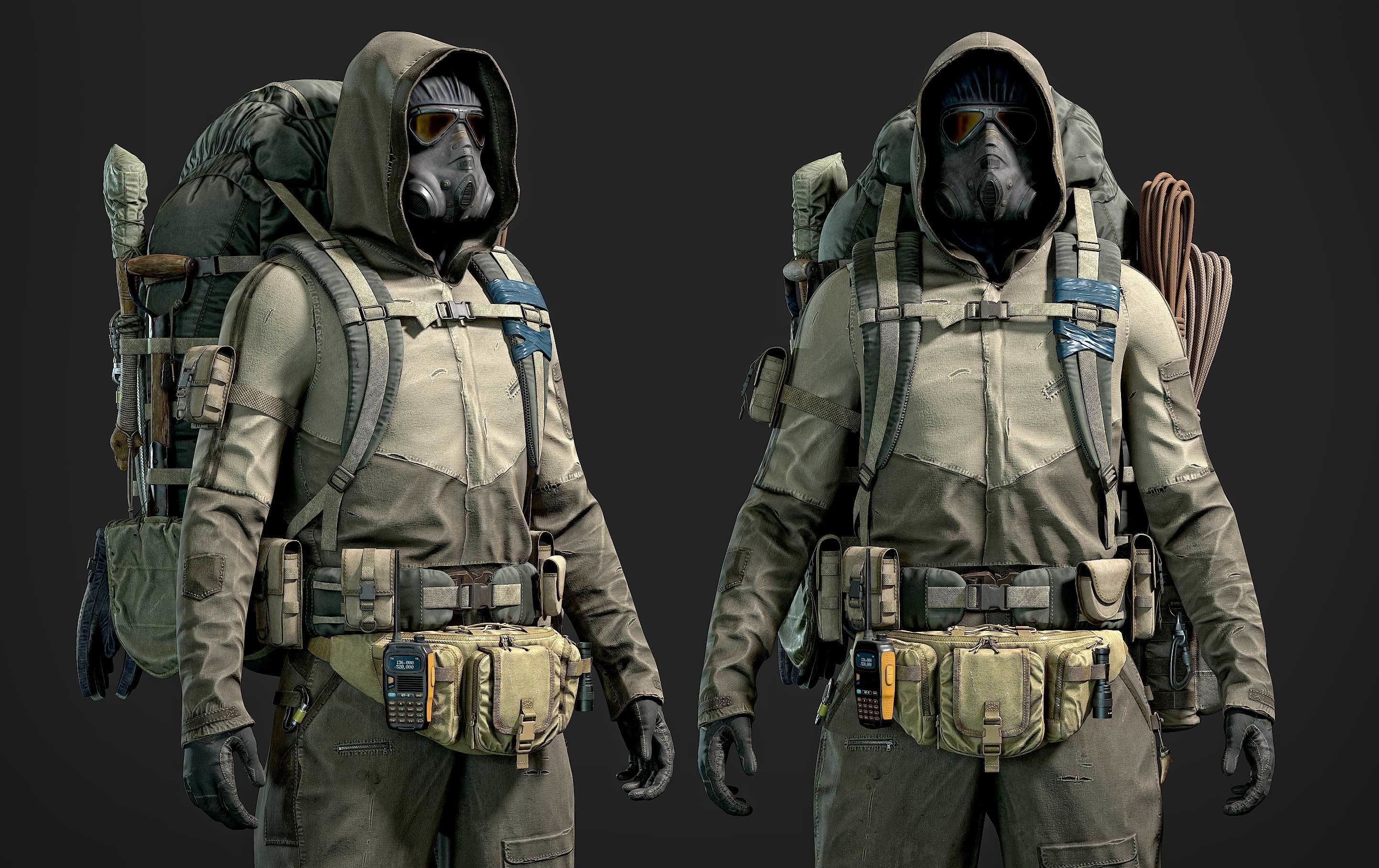 3D model Post Apocalyptic Survivor VR / AR / low-poly | CGTrader