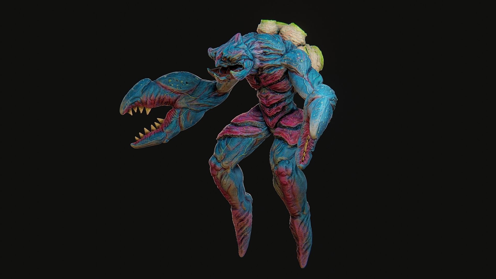 3D model Fantasy crab mutant monster character VR / AR / low-poly ...