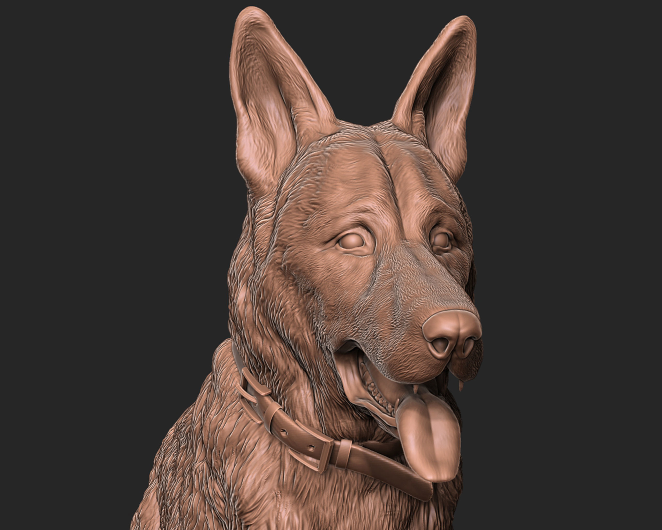 German Shepherd model 3D model 3D printable | CGTrader