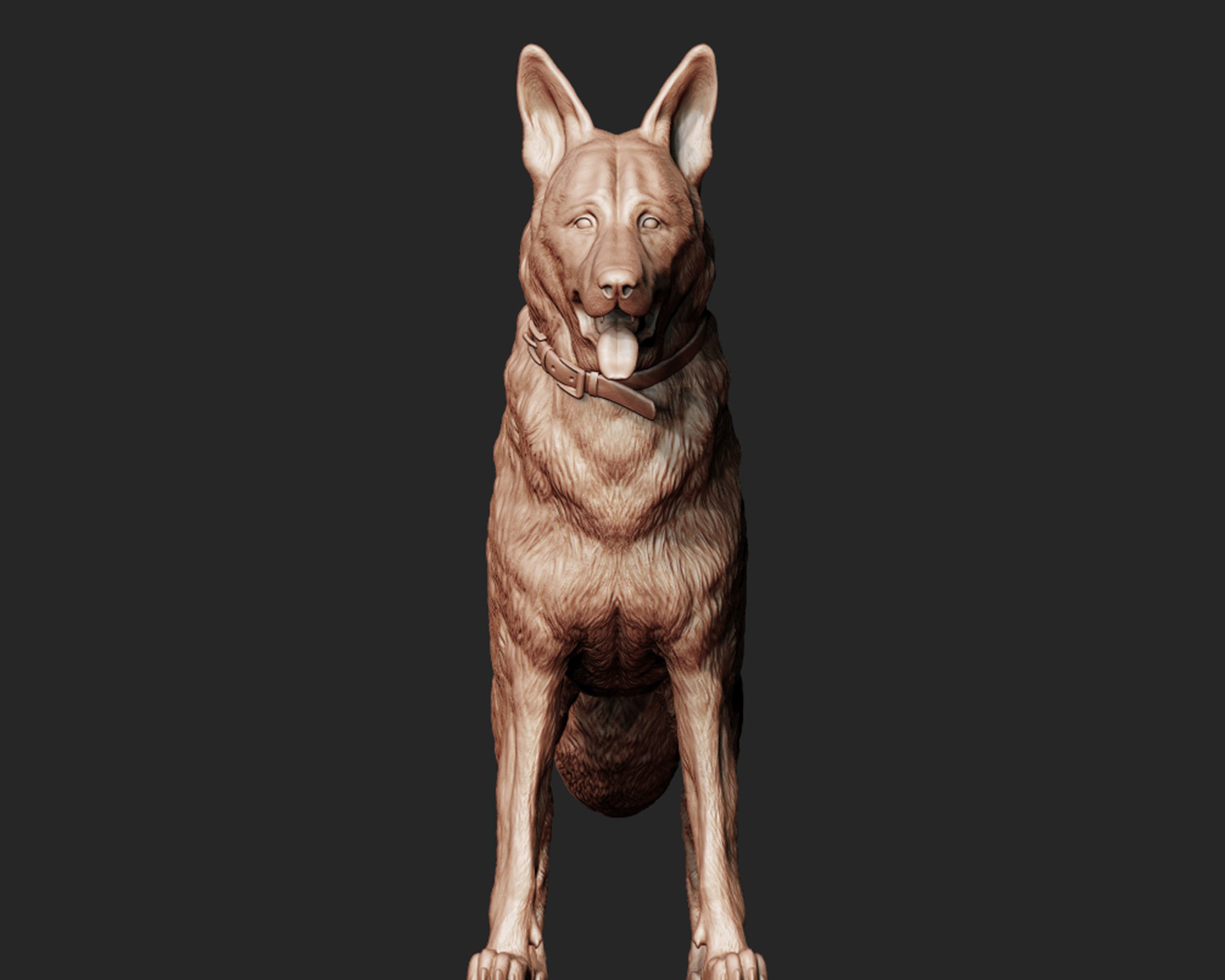German Shepherd model 3D model 3D printable | CGTrader