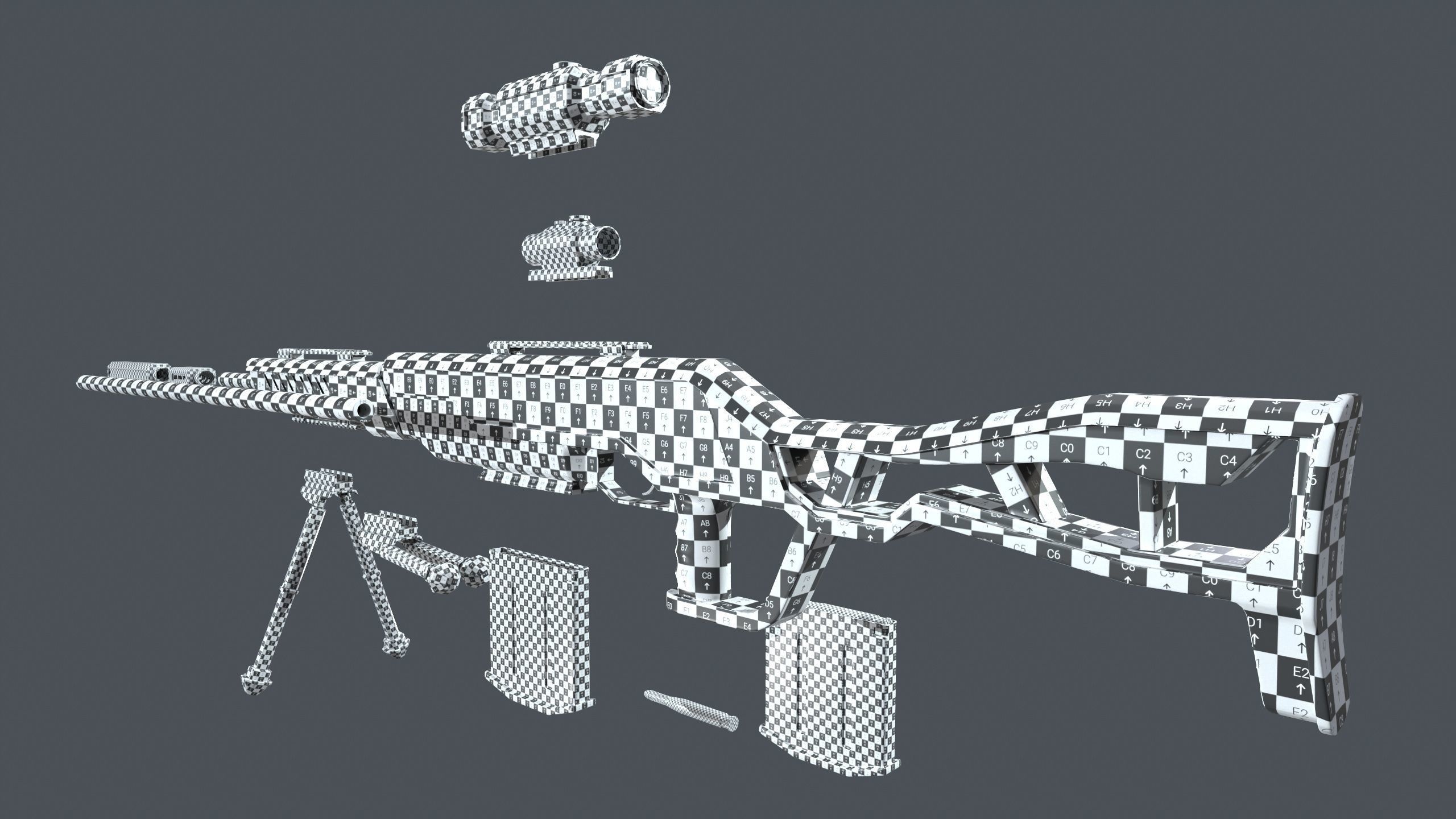 3D model Rifle set VR / AR / low-poly | CGTrader