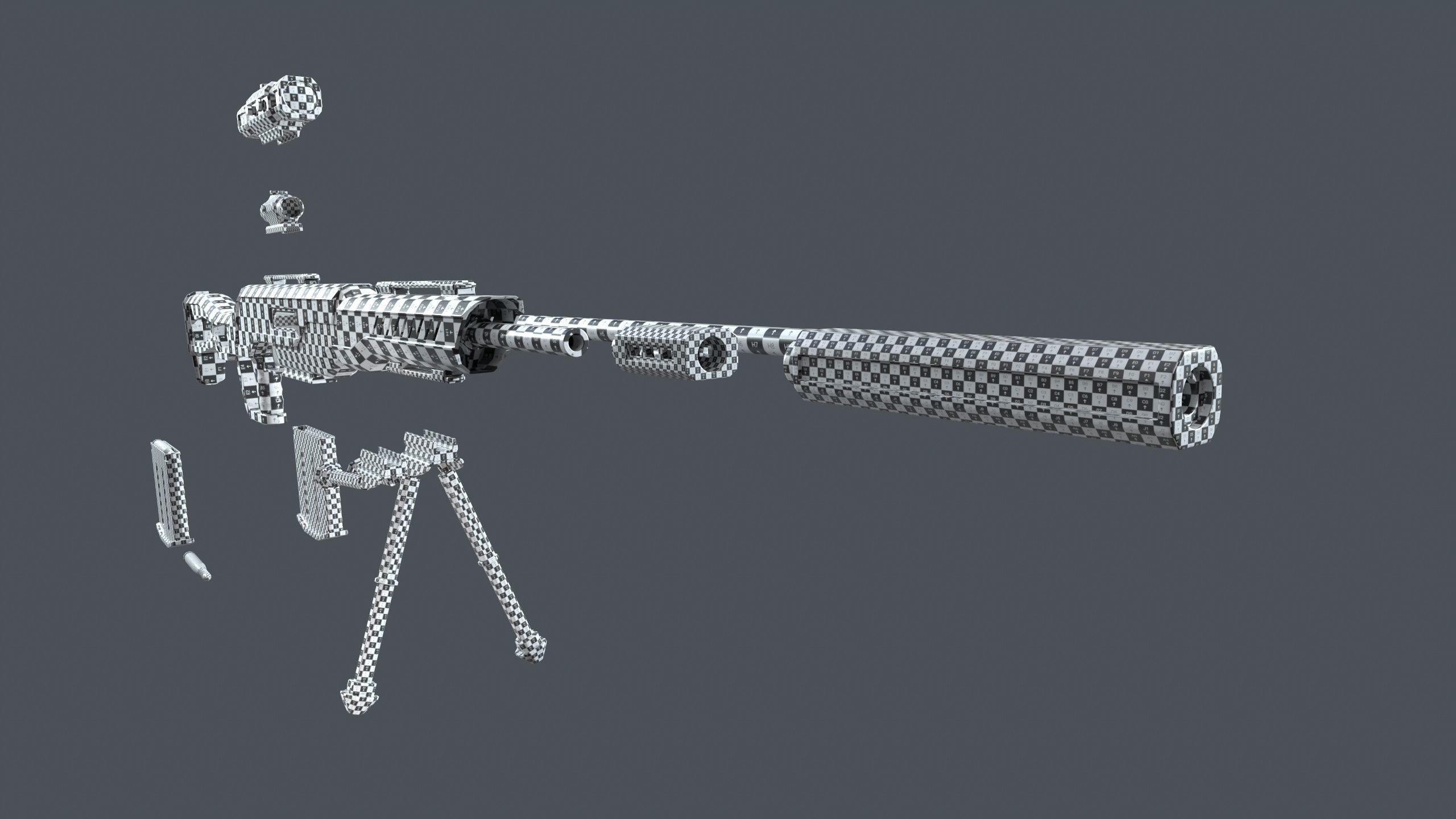 3D model Rifle set VR / AR / low-poly | CGTrader