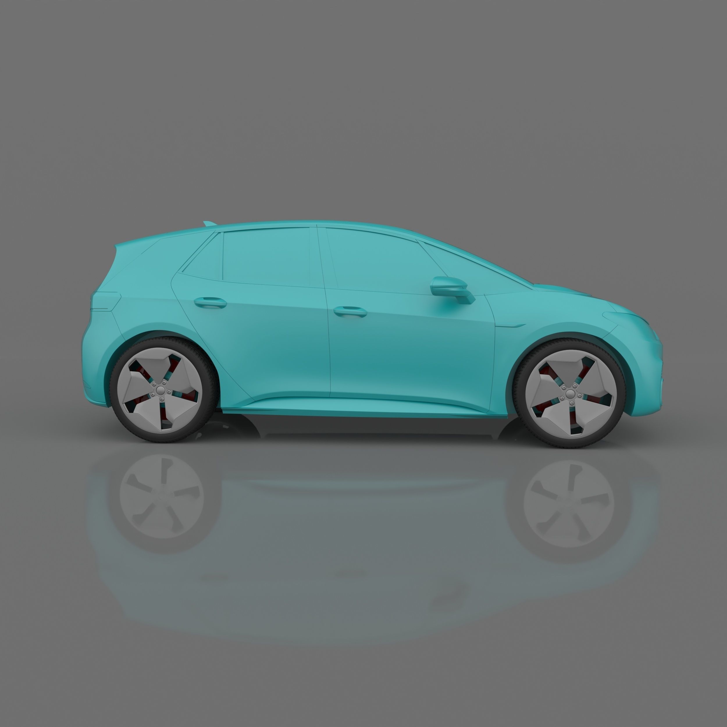 Volkswagen ID3 Ready to Print STL Files 3D model 3D printable | CGTrader