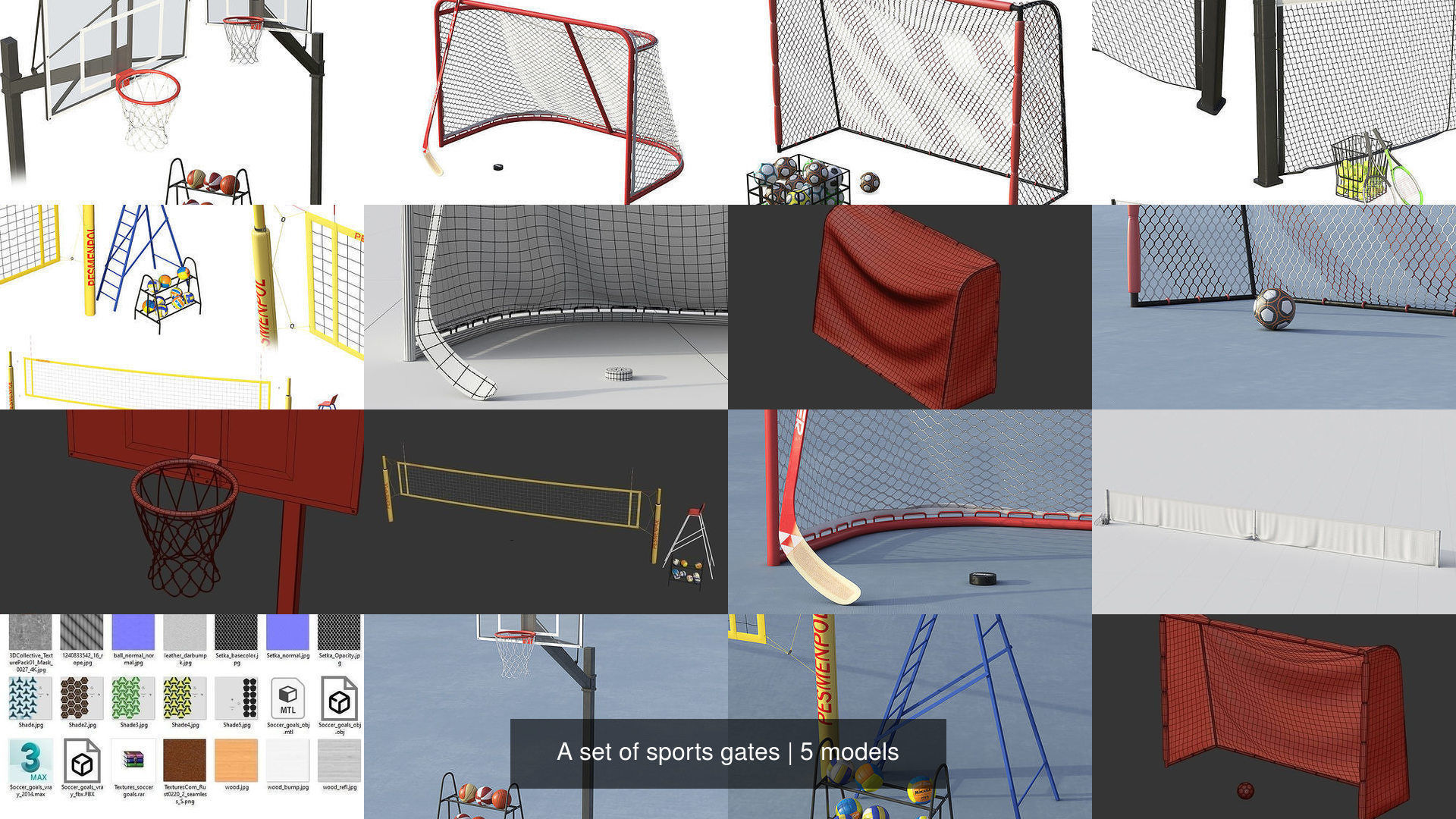 A set of sports gates 3D Model Collection | CGTrader