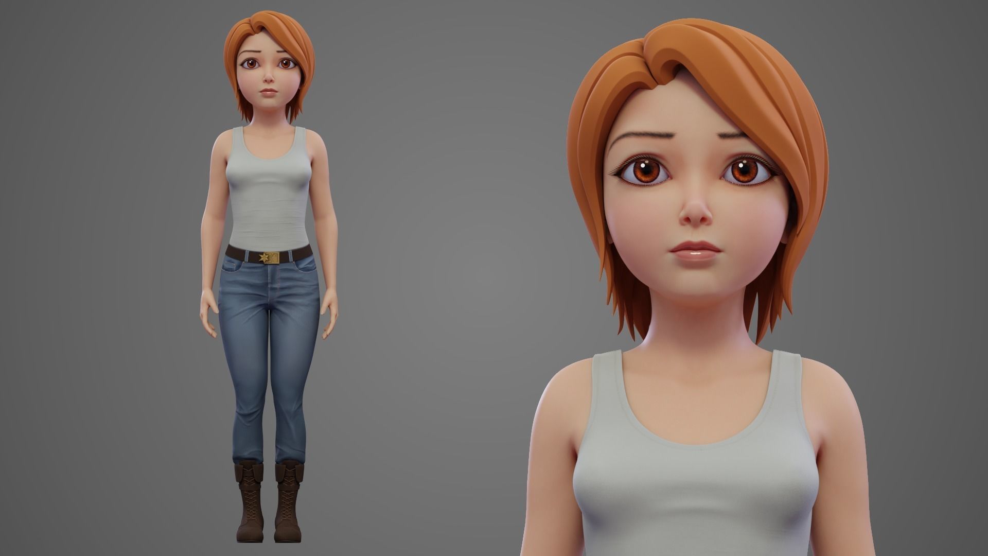 Rider Girl 3D model rigged | CGTrader