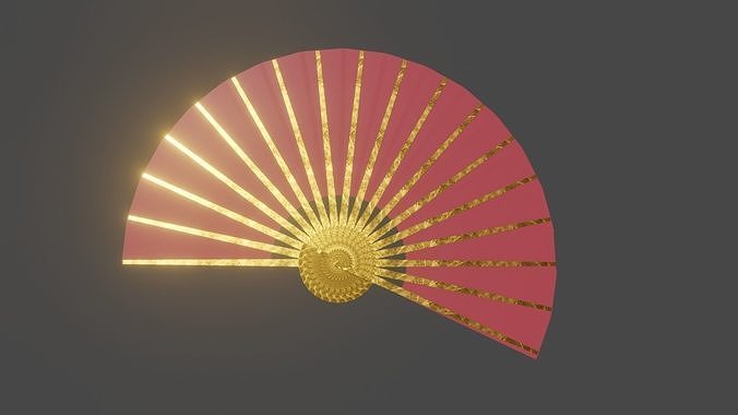 3D model Folding fan VR / AR / low-poly | CGTrader