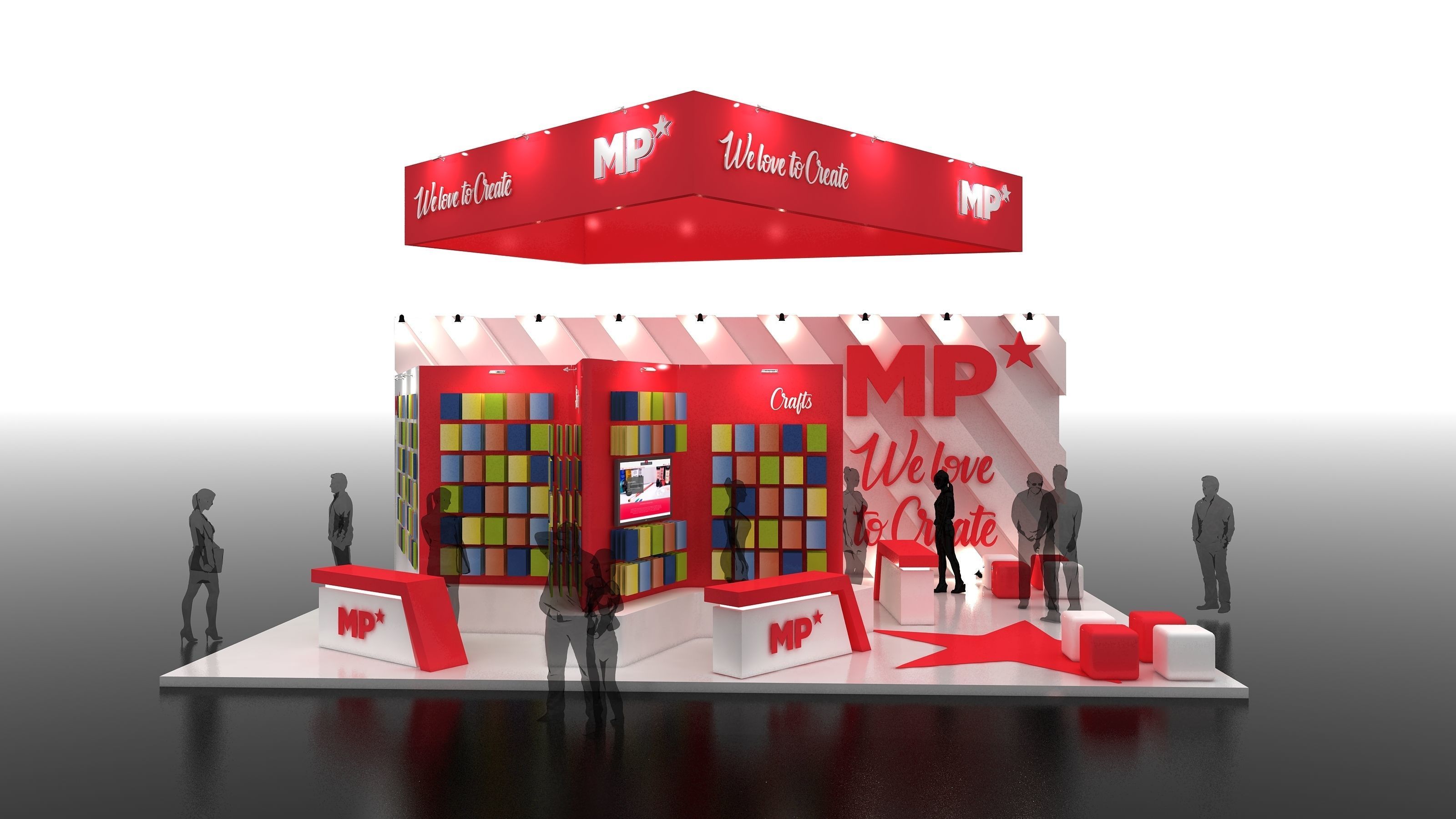 3D model booth design exhibition store VR / AR / low-poly | CGTrader