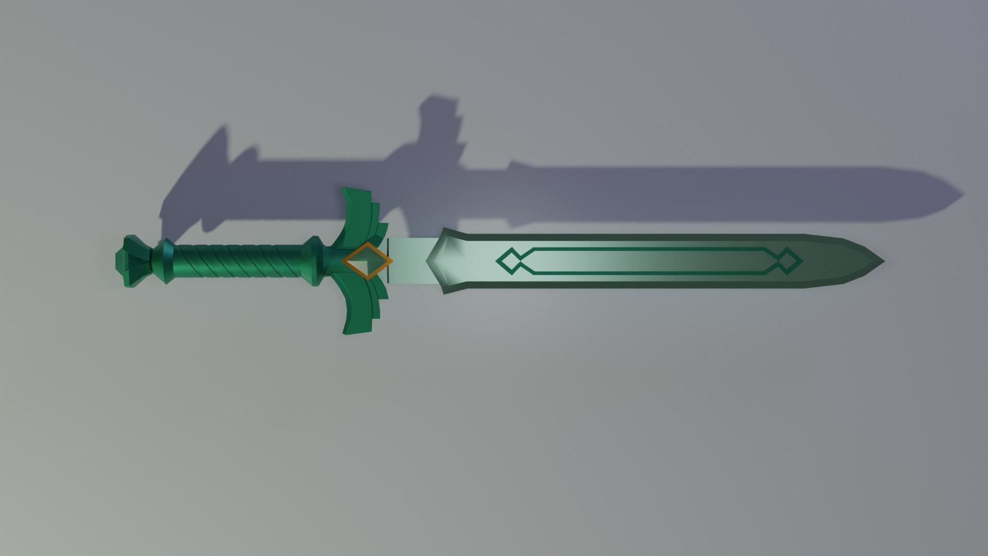 Green Sword 3D model | CGTrader