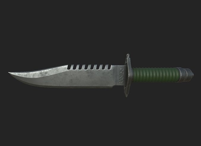Knife Rambo free VR / AR / low-poly 3D model | CGTrader